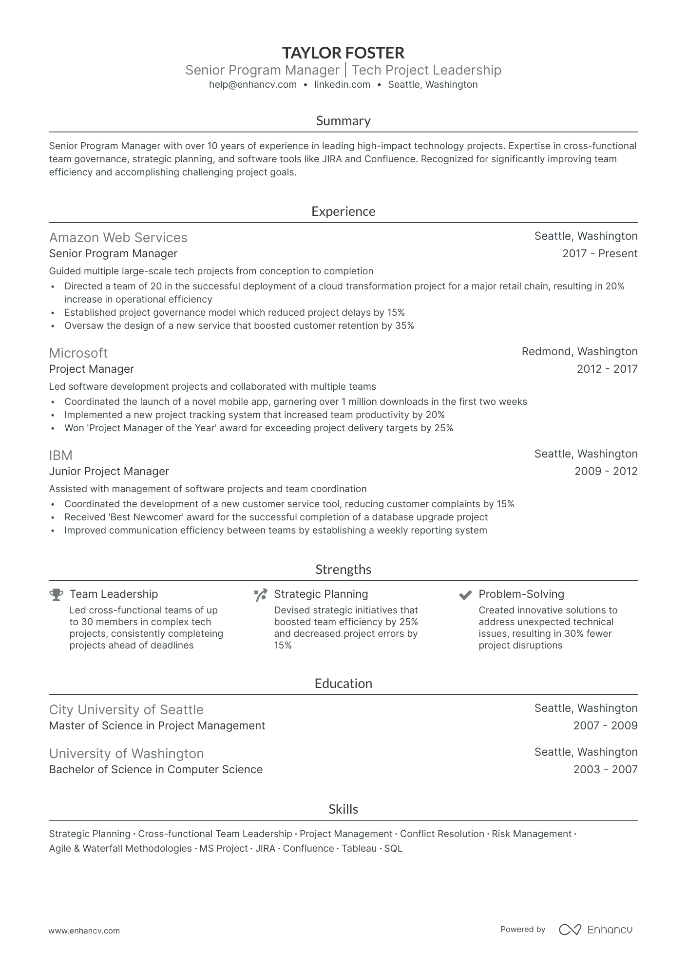 5 Senior Program Manager Resume Examples & Guide for 2024