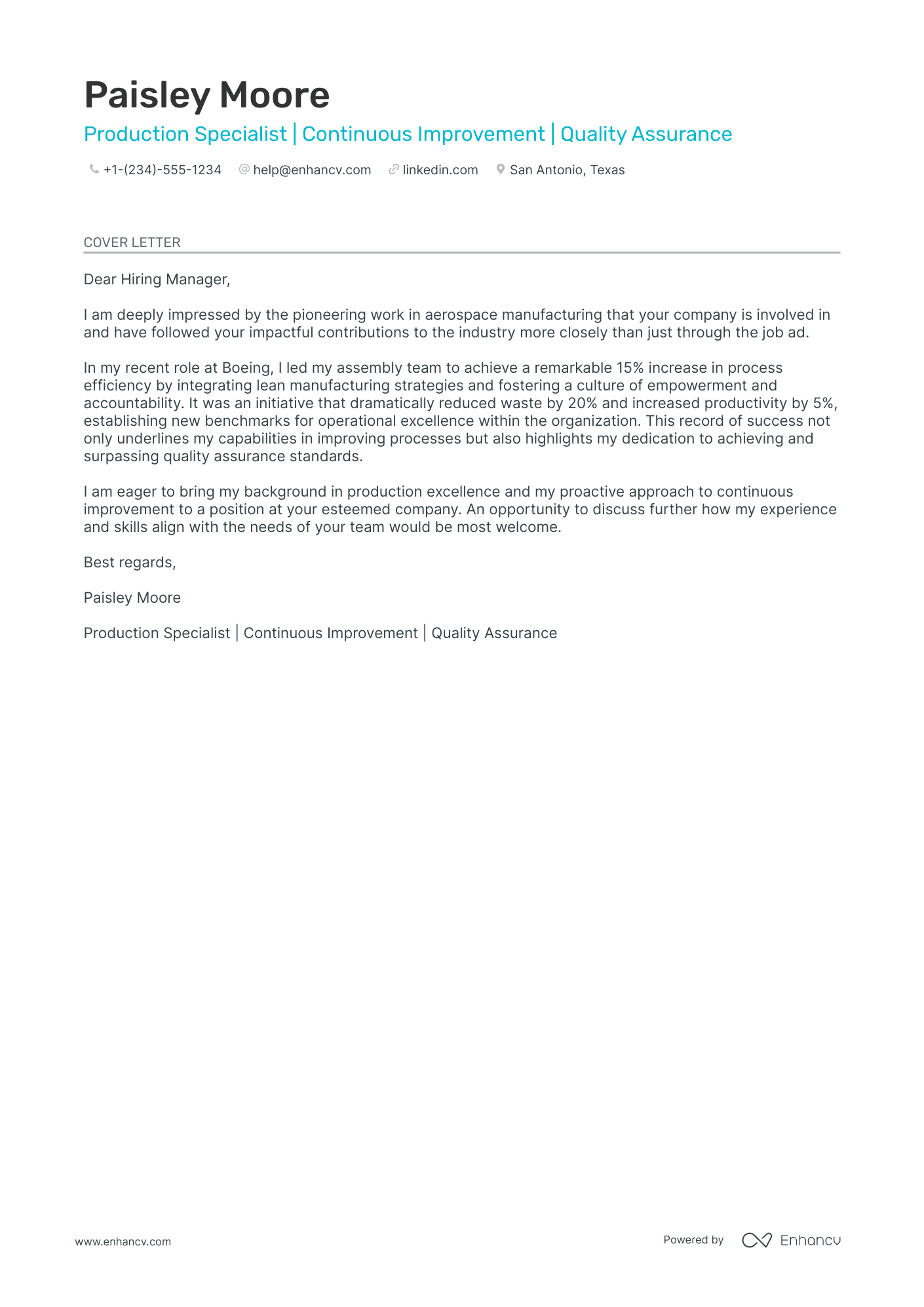 10 Professional Mechanic Cover Letter Examples and Template for 2026 ...