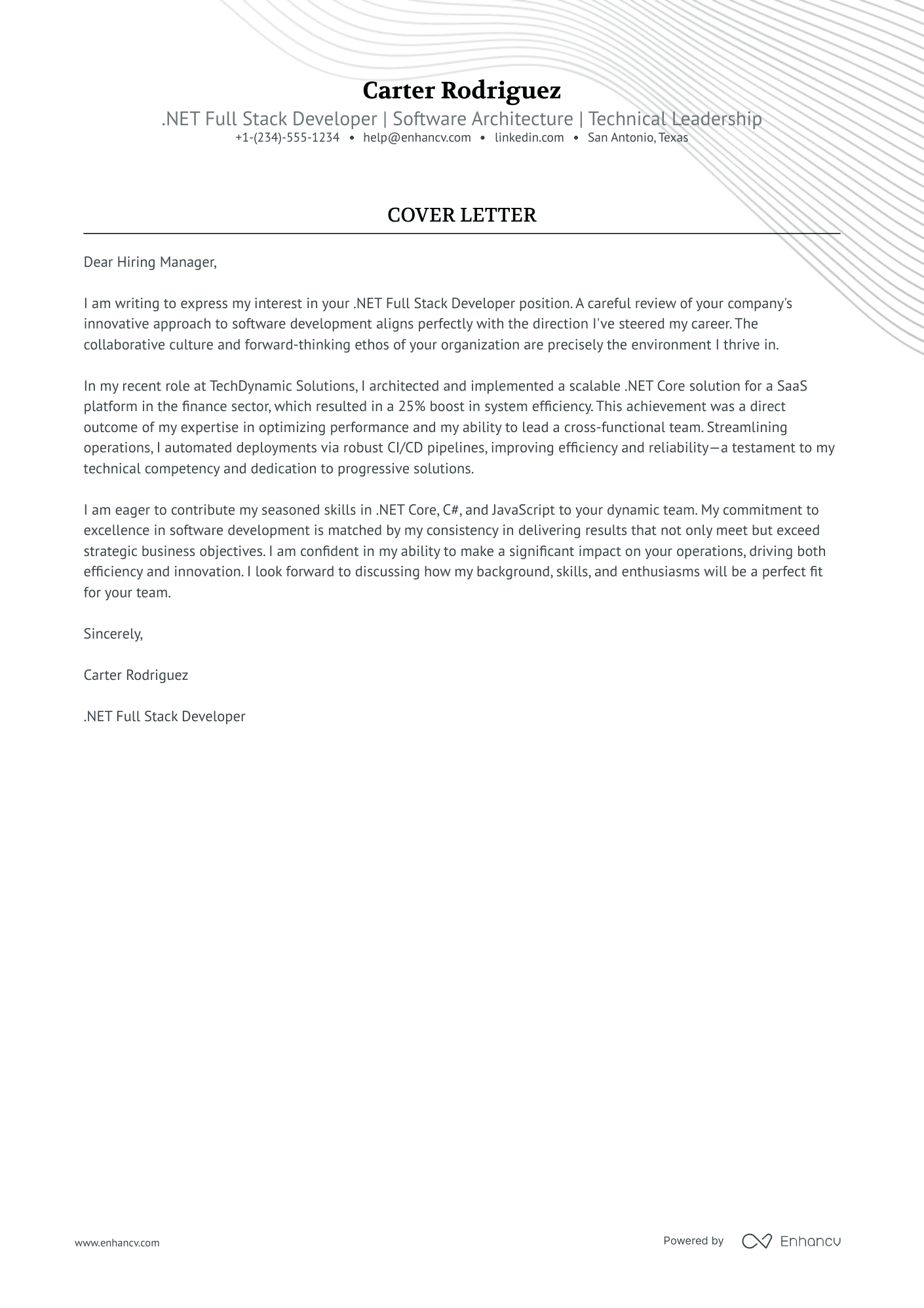 11 Professional Full Stack Developer Cover Letter Examples and Template ...