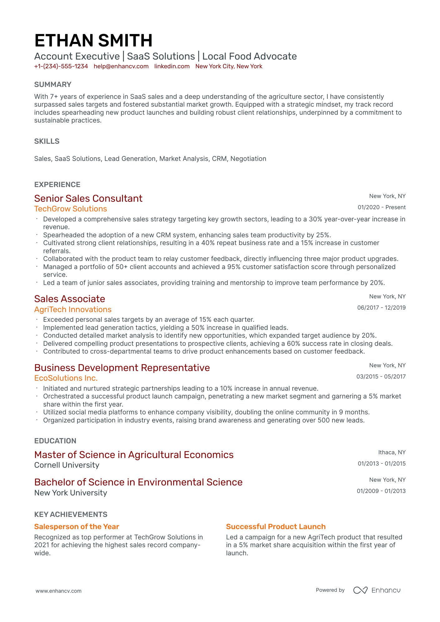 10 SaaS Sales Resume Examples & Guide for 2026