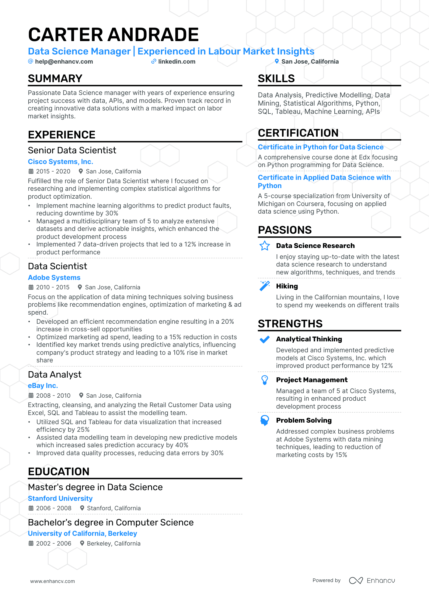 10 Data Science Manager Resume Examples & Guide for 2025