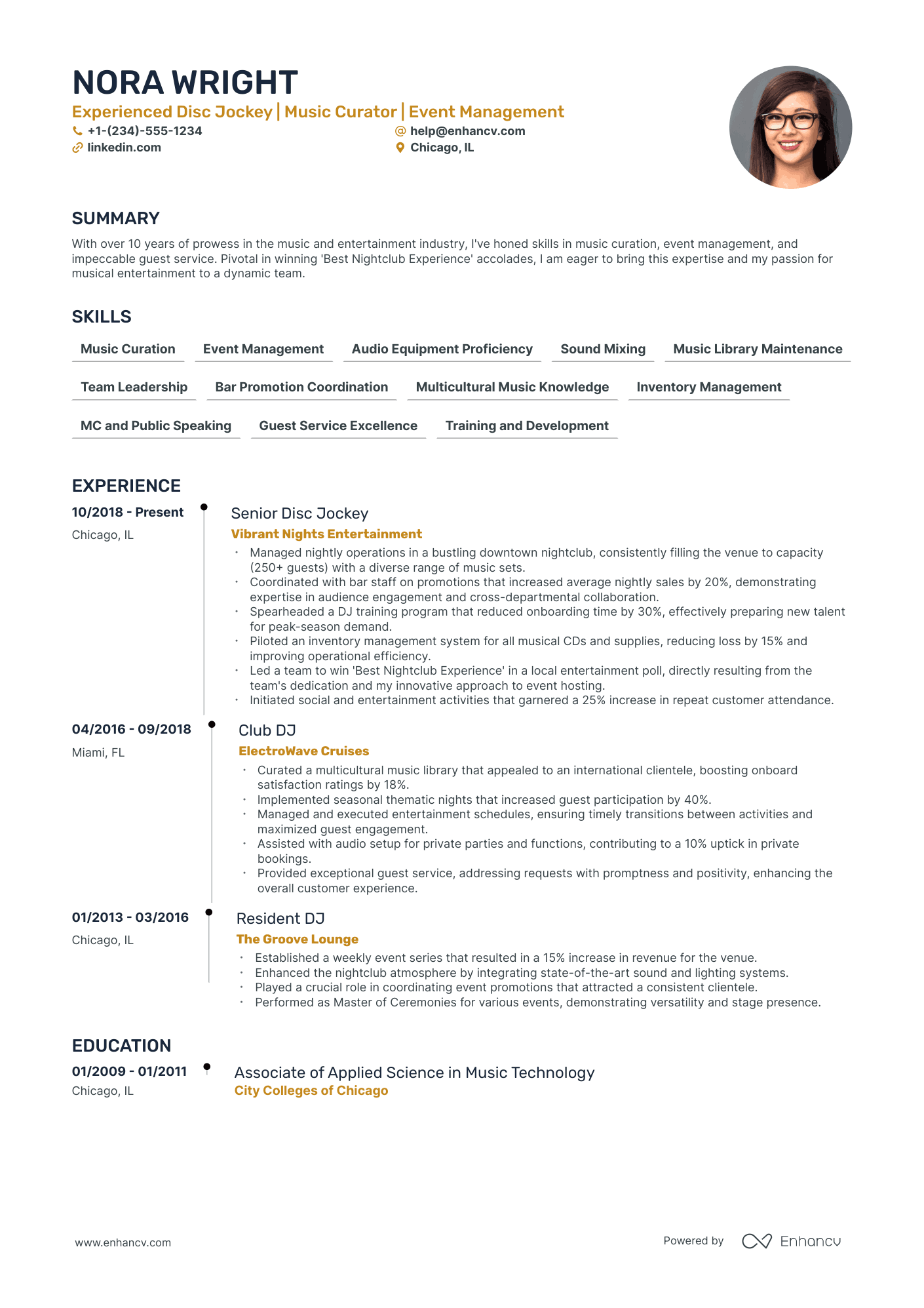 5 DJ Resume Examples & Guide for 2024