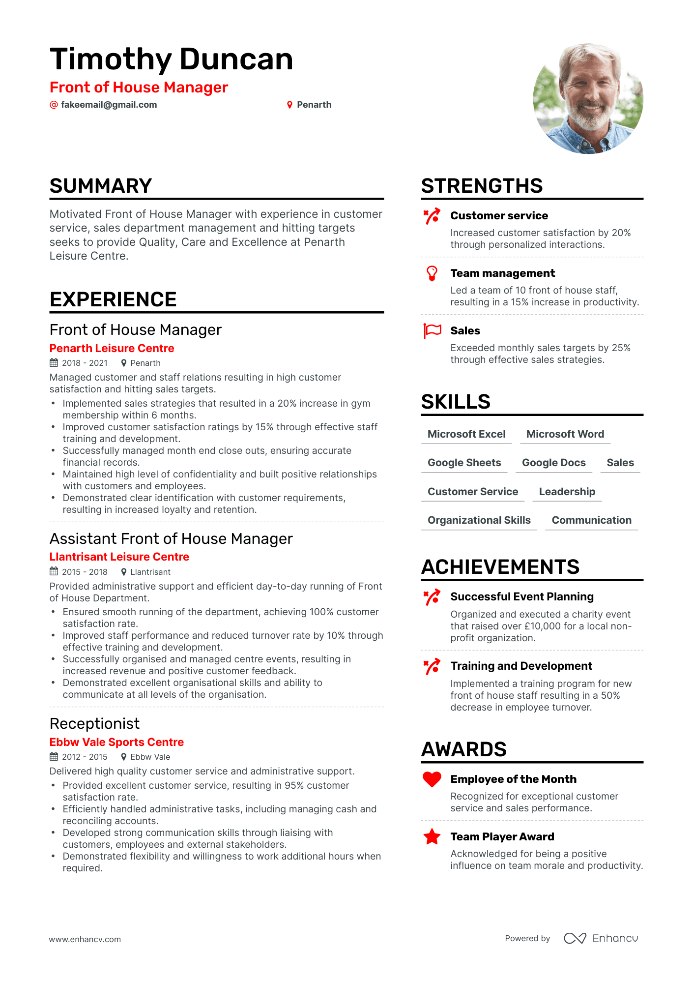 5 Front of House Manager Resume Examples & Guide for 2024
