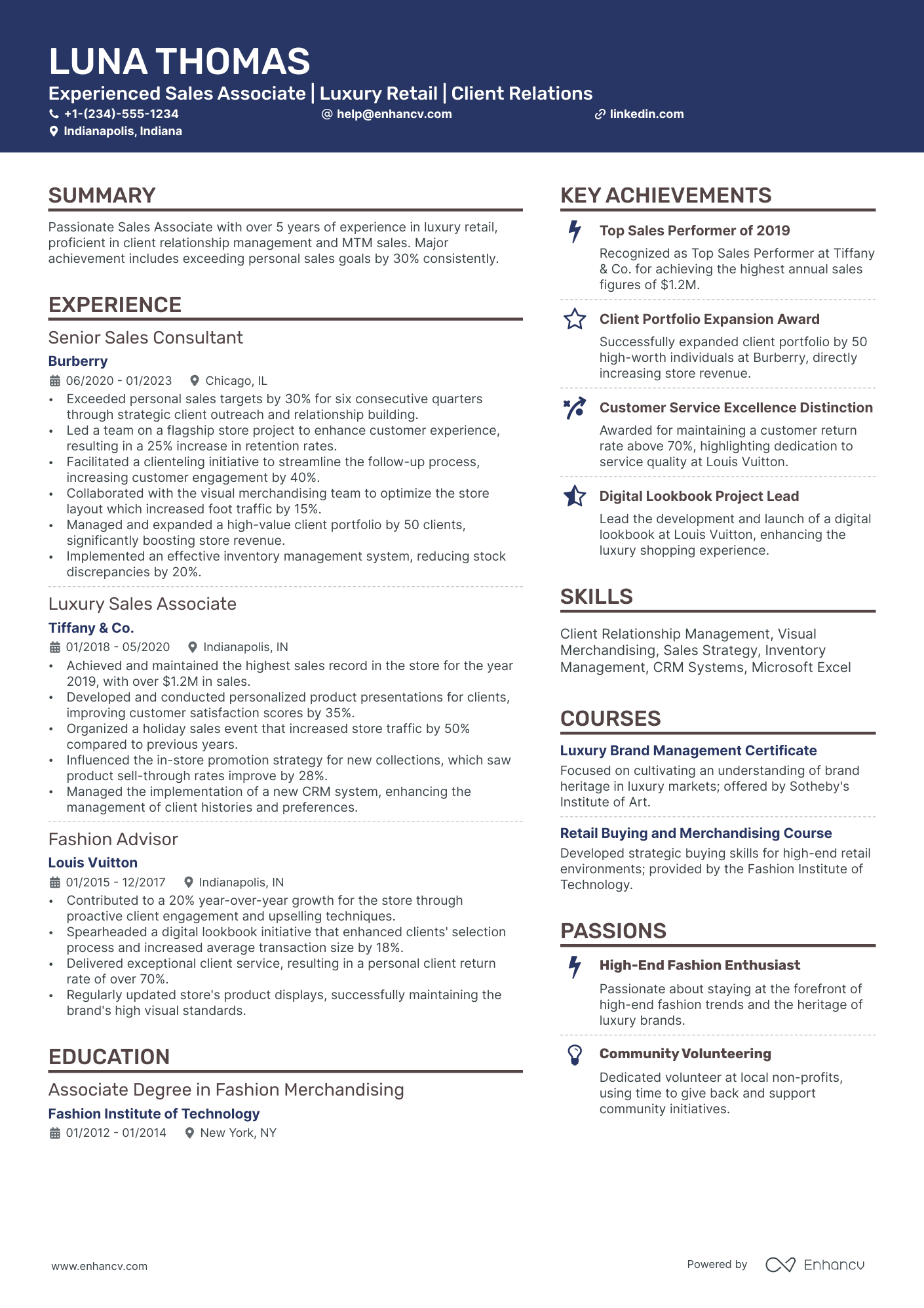 10 Fashion Retail Resume Examples & Guide for 2026