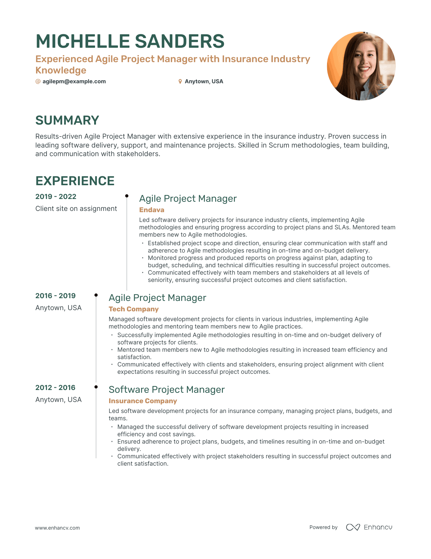 5 Agile Project Manager Resume Examples & Guide for 2024
