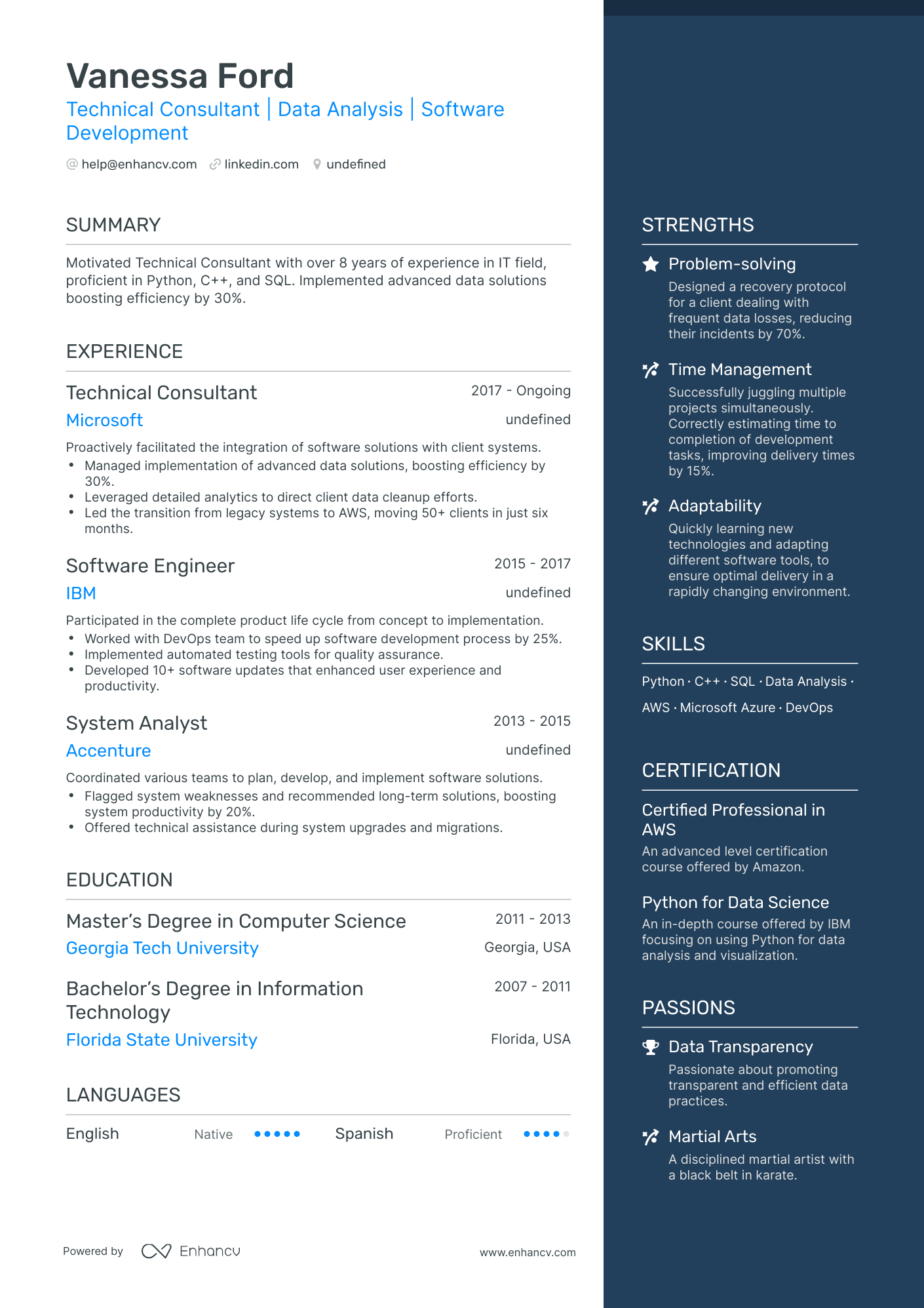5 Technical Consultant Resume Examples & Guide for 2024