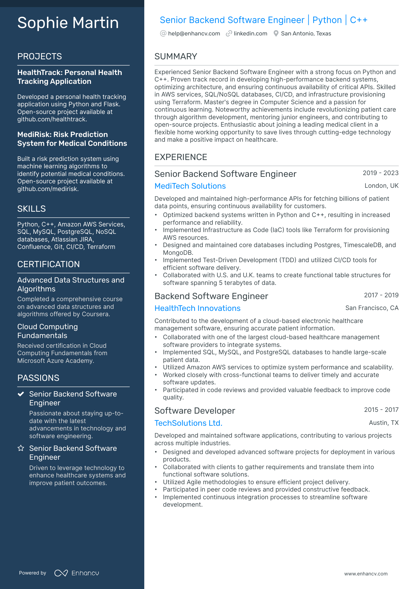 10 Backend Engineer Resume Examples & Guide for 2025
