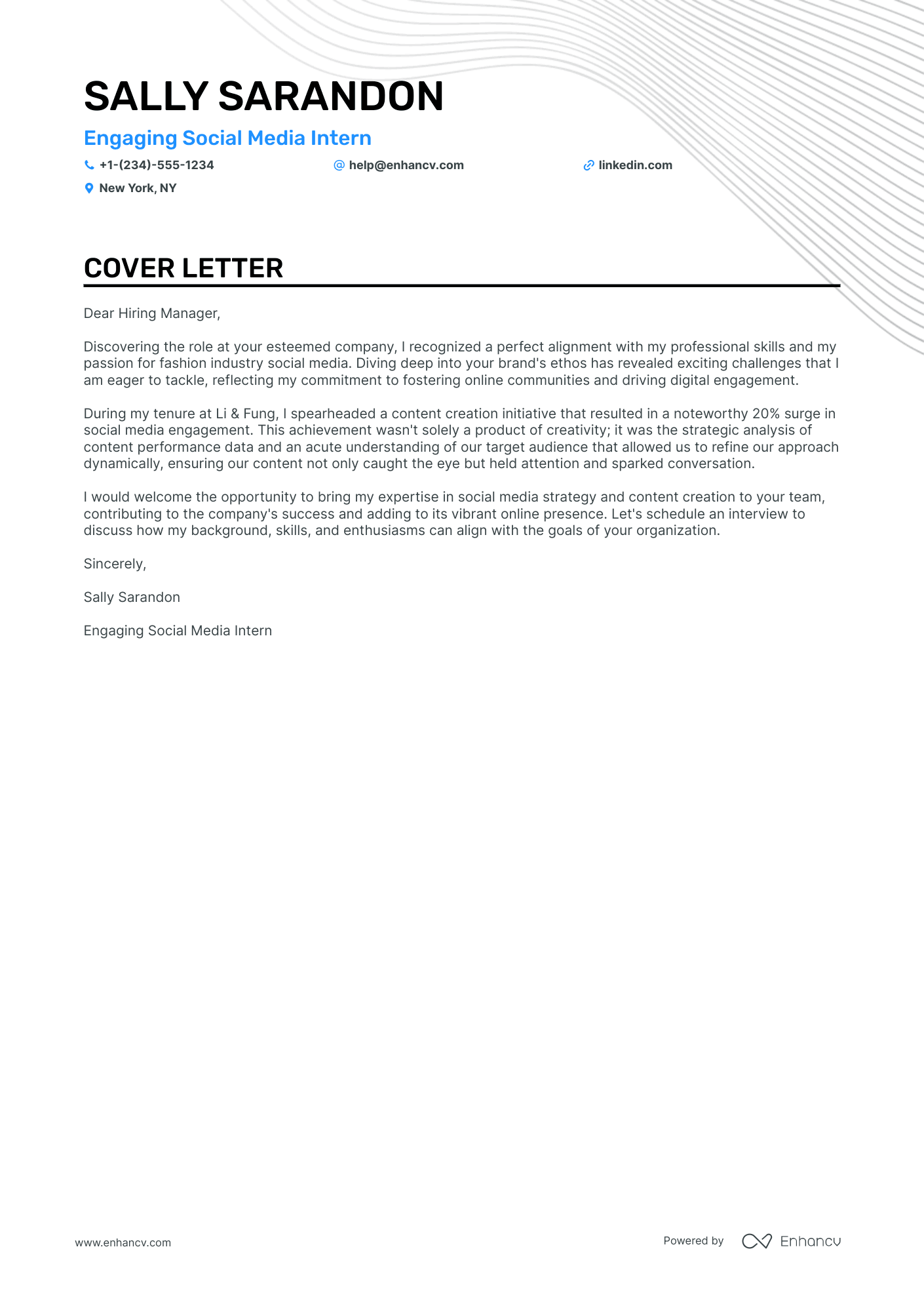 11 Professional Social Media Manager Cover Letter Examples and Template ...