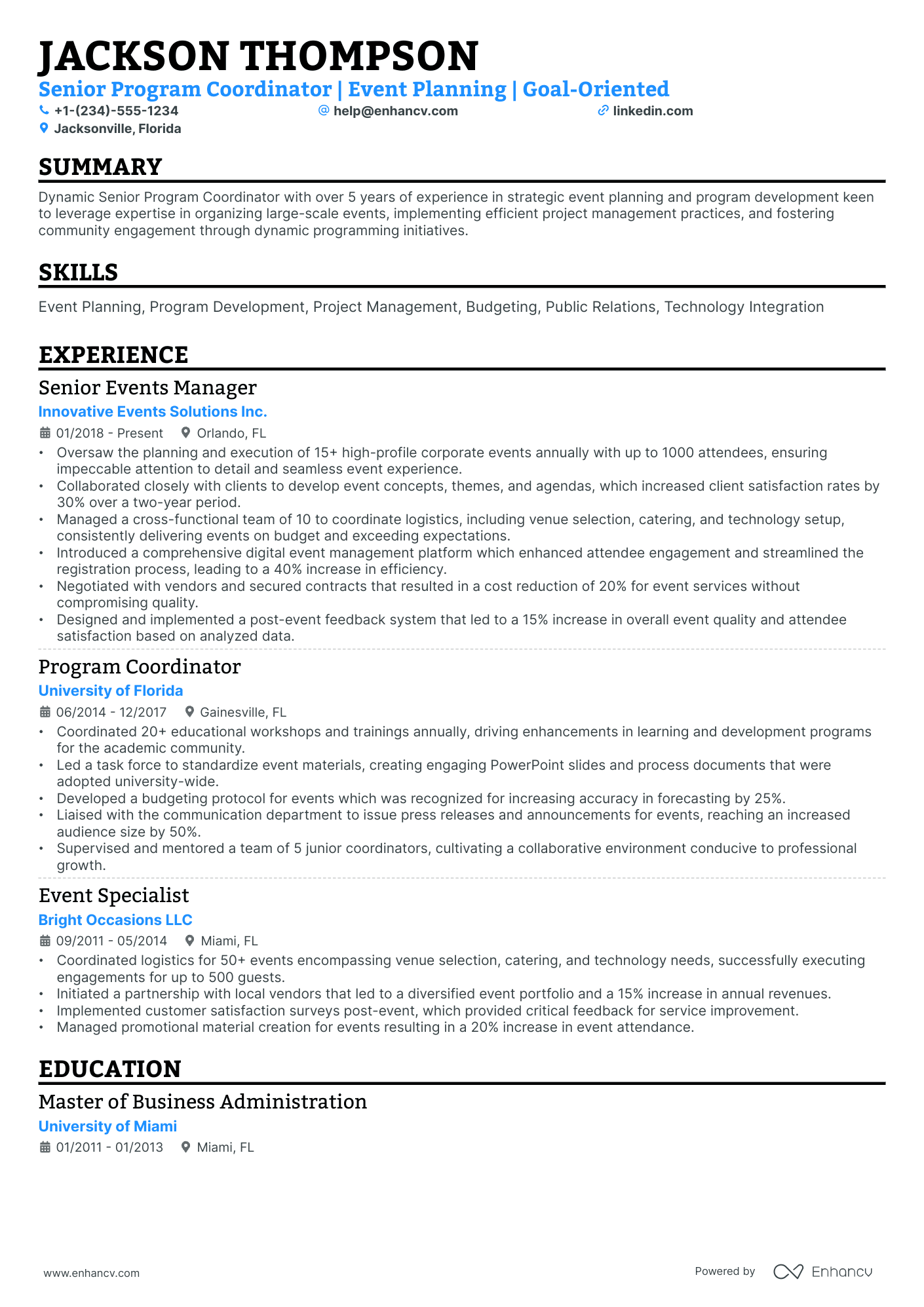 10 Program Director Resume Examples & Guide for 2025