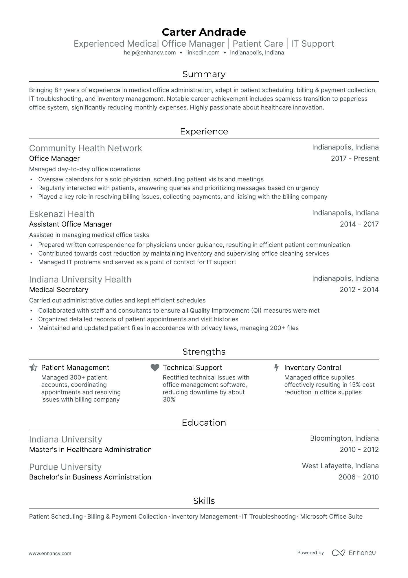 5 Medical Office Manager Resume Examples & Guide for 2024