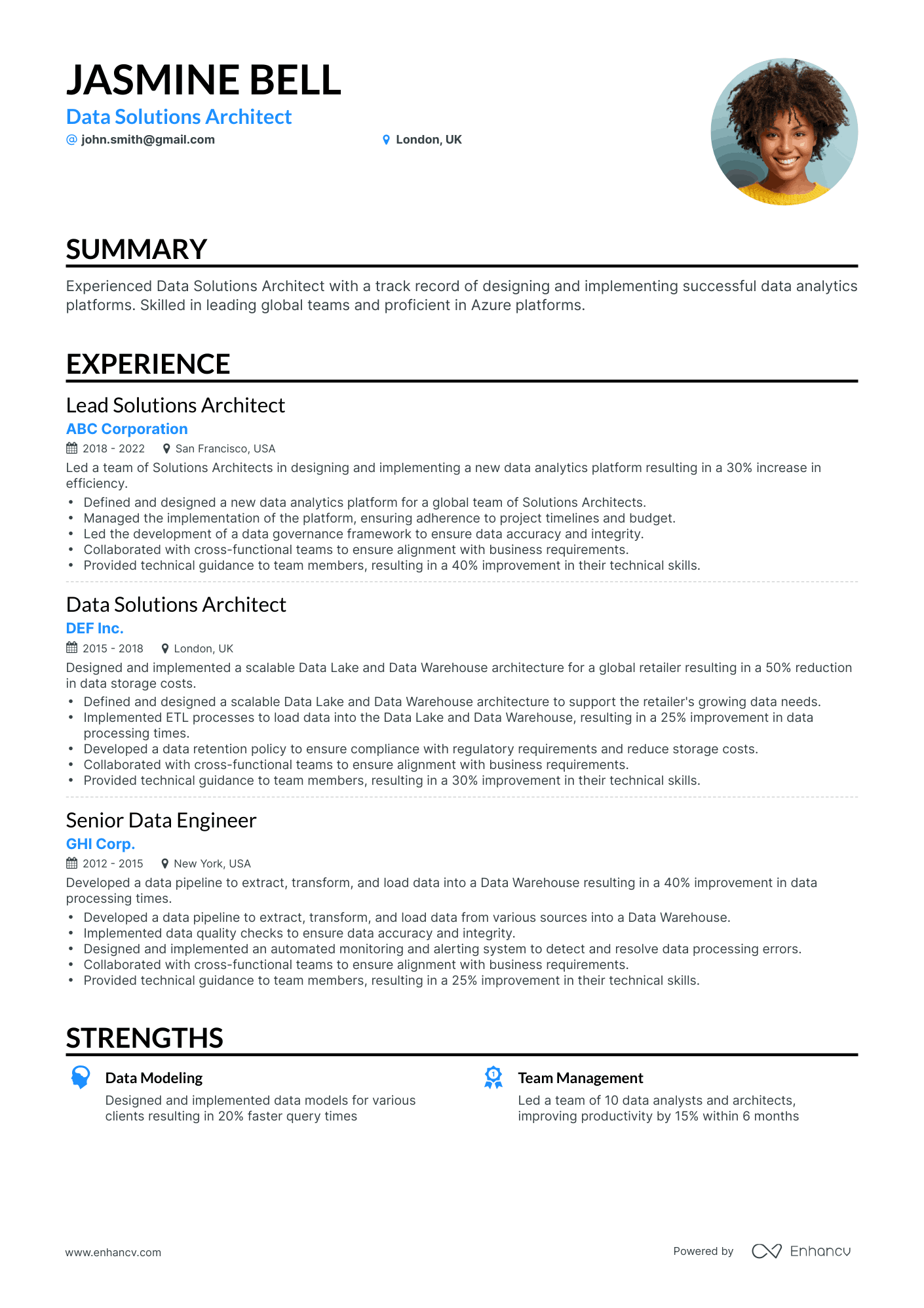 3 Data Architect Resume Examples & Guide for 2023