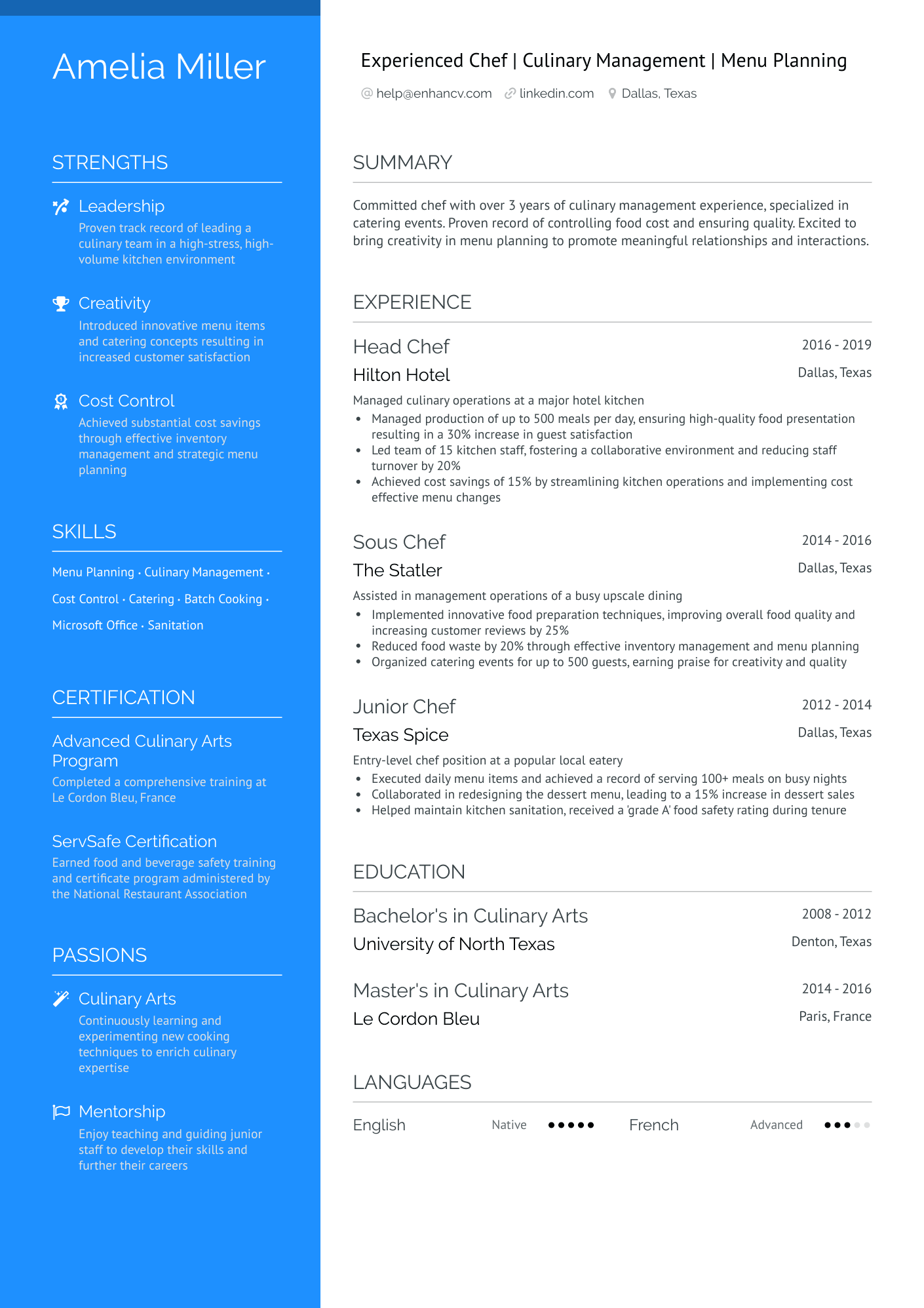9 Catering Resume Examples & Guide for 2024