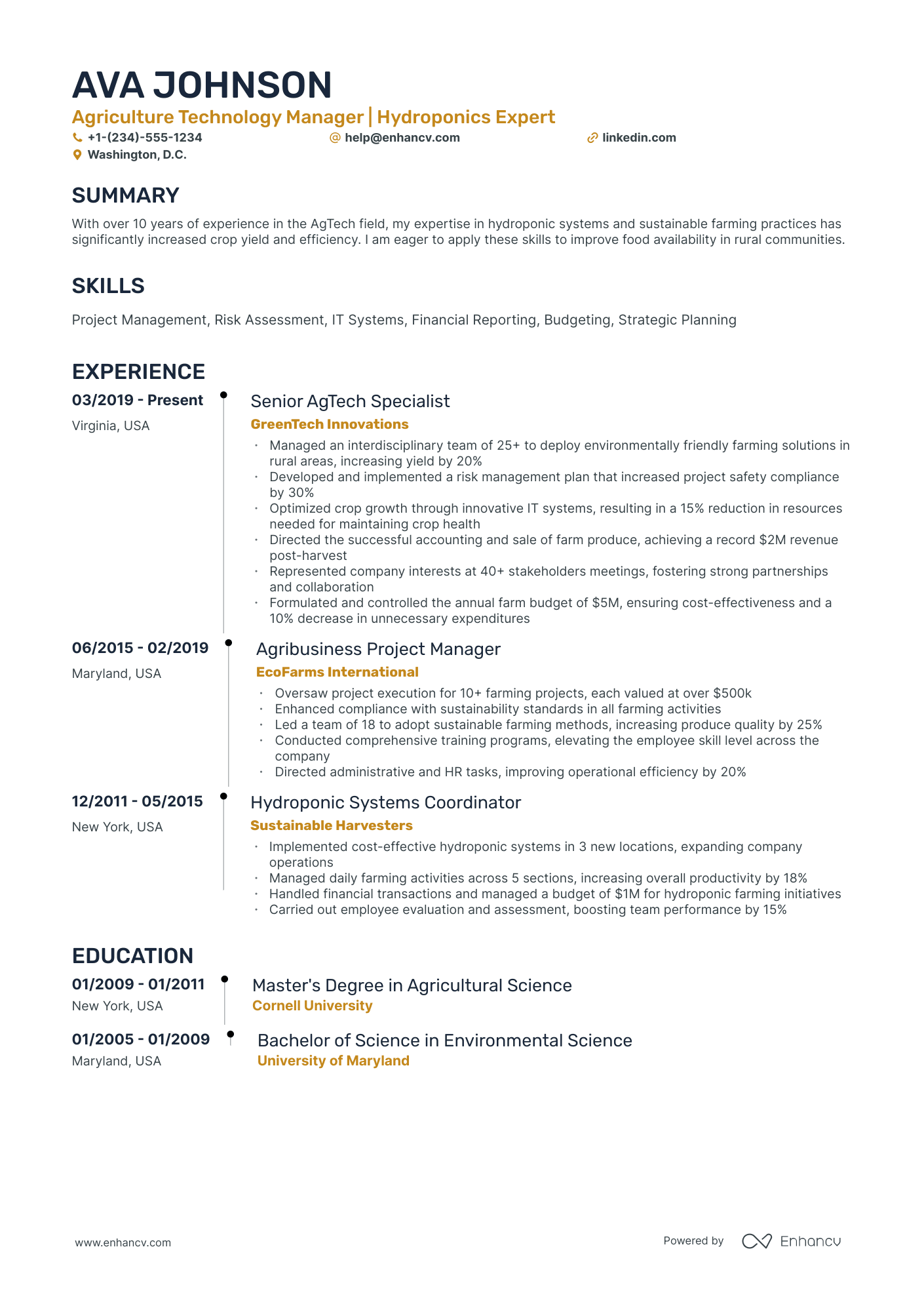 10 Farm Manager Resume Examples & Guide for 2025