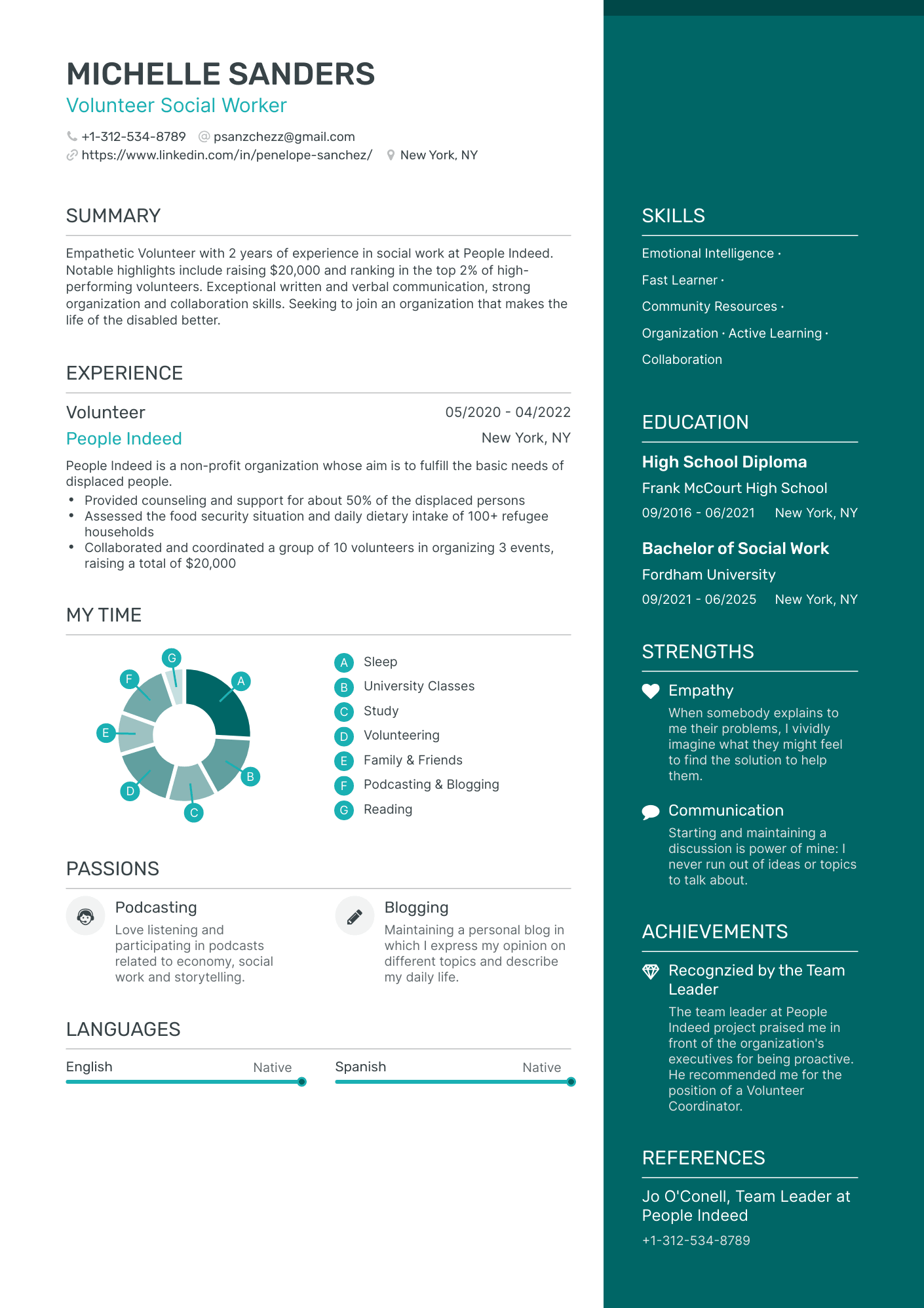Volunteer Resume Examples & Guide for 2023 (Layout, Skills, Keywords ...