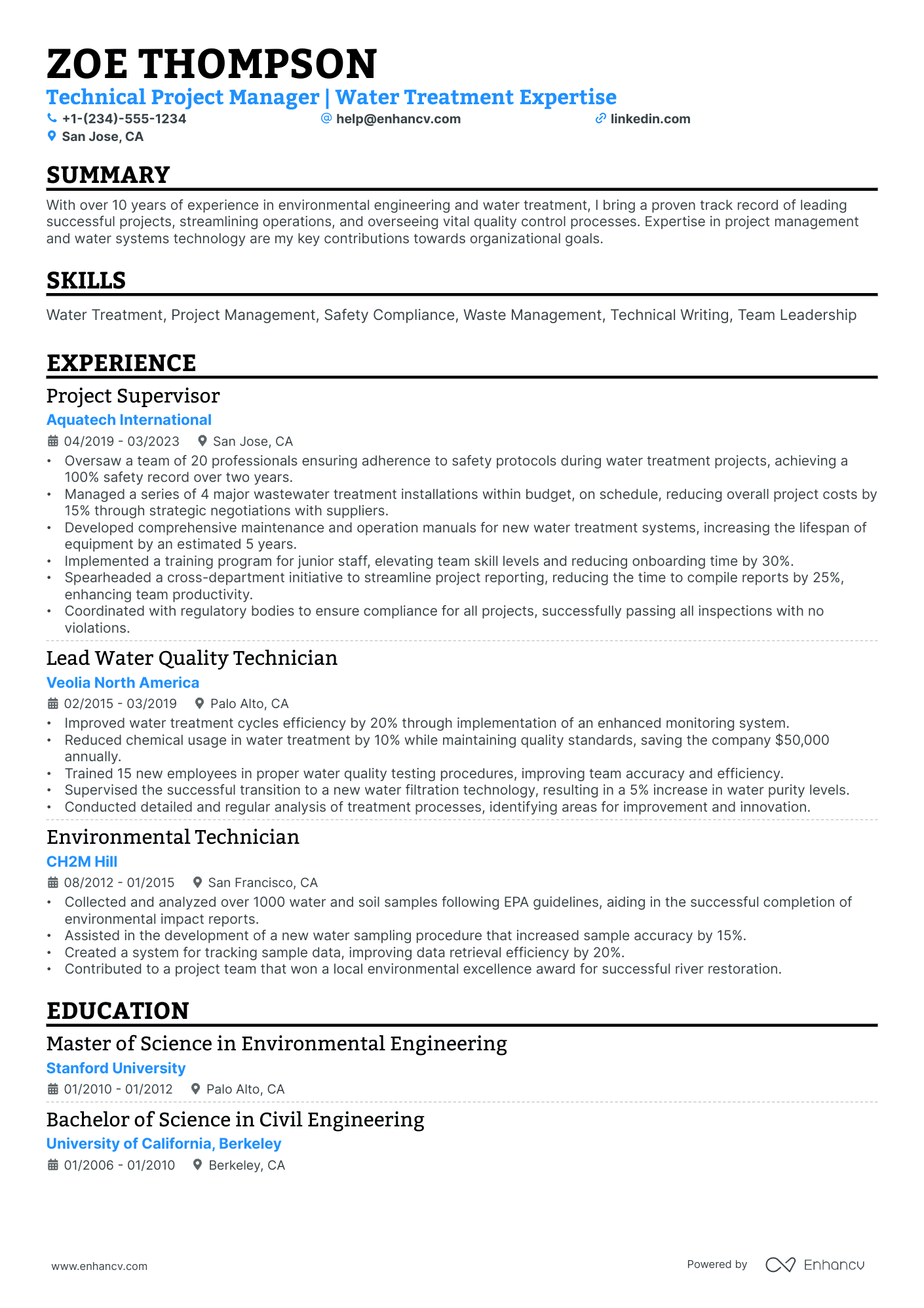 10 Environmental Consultant Resume Examples & Guide for 2026