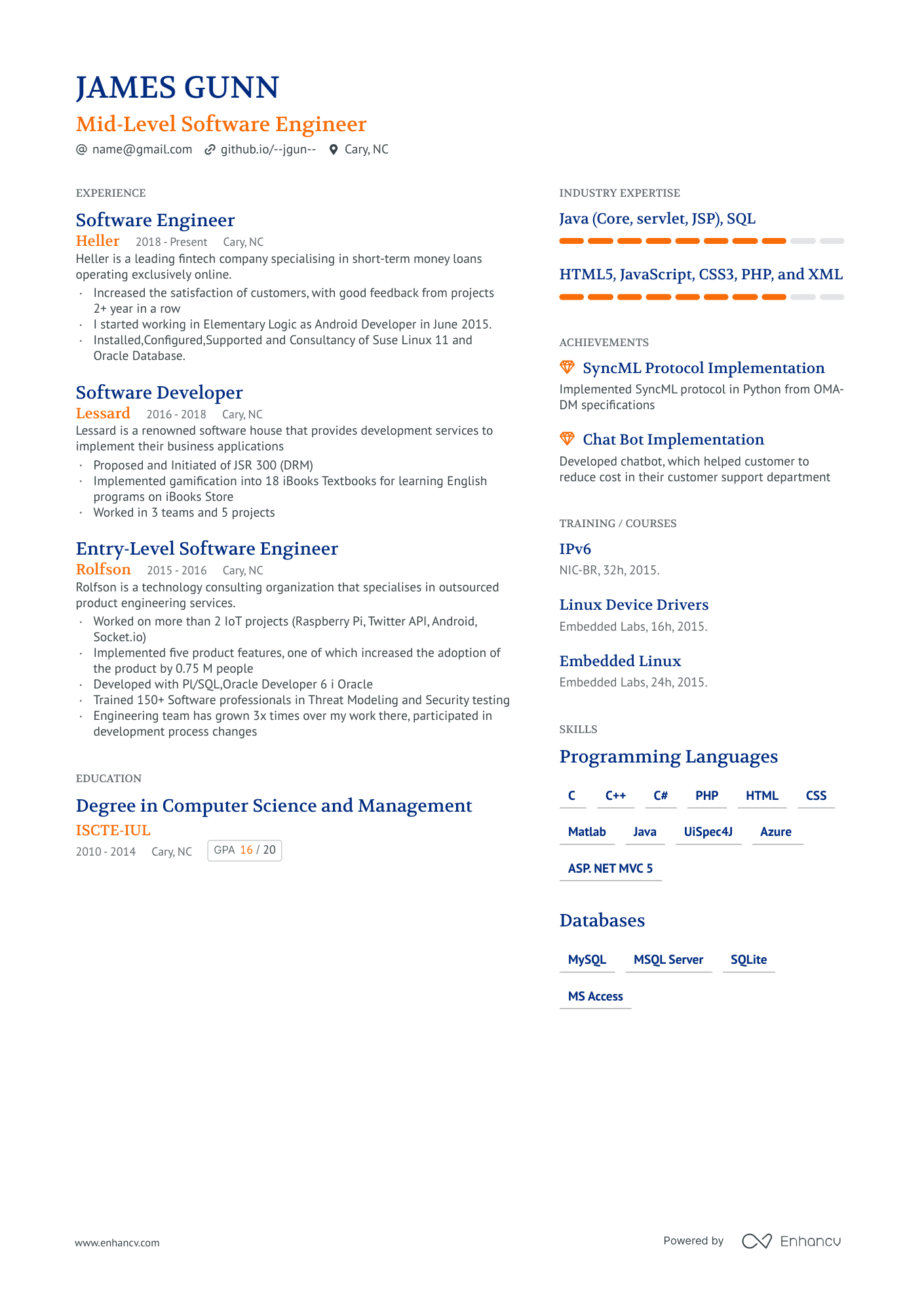 19 Software Engineer Resume Examples & Guide for 2025