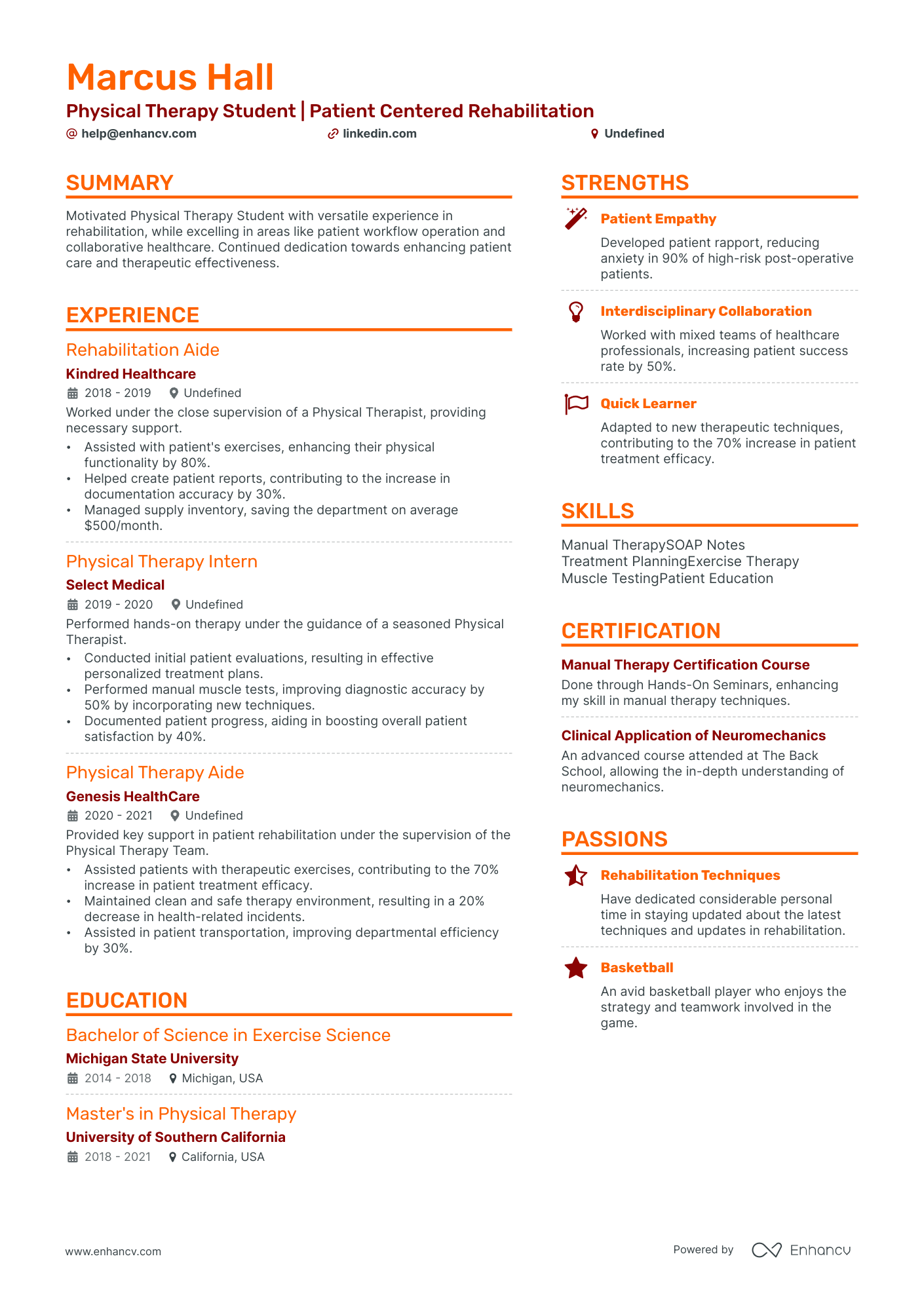 5 Physical Therapist Resume Examples & Guide for 2024