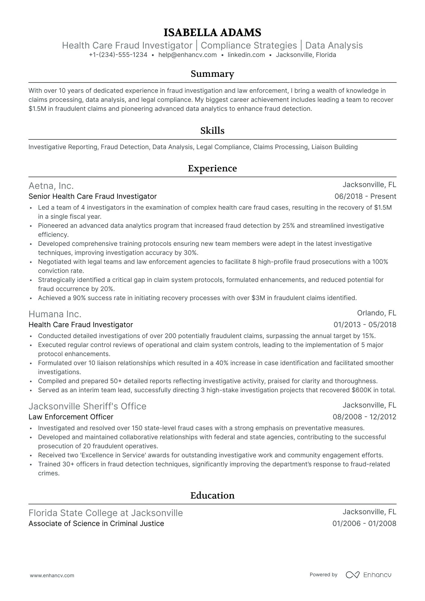 10 Fraud Investigator Resume Examples & Guide for 2026