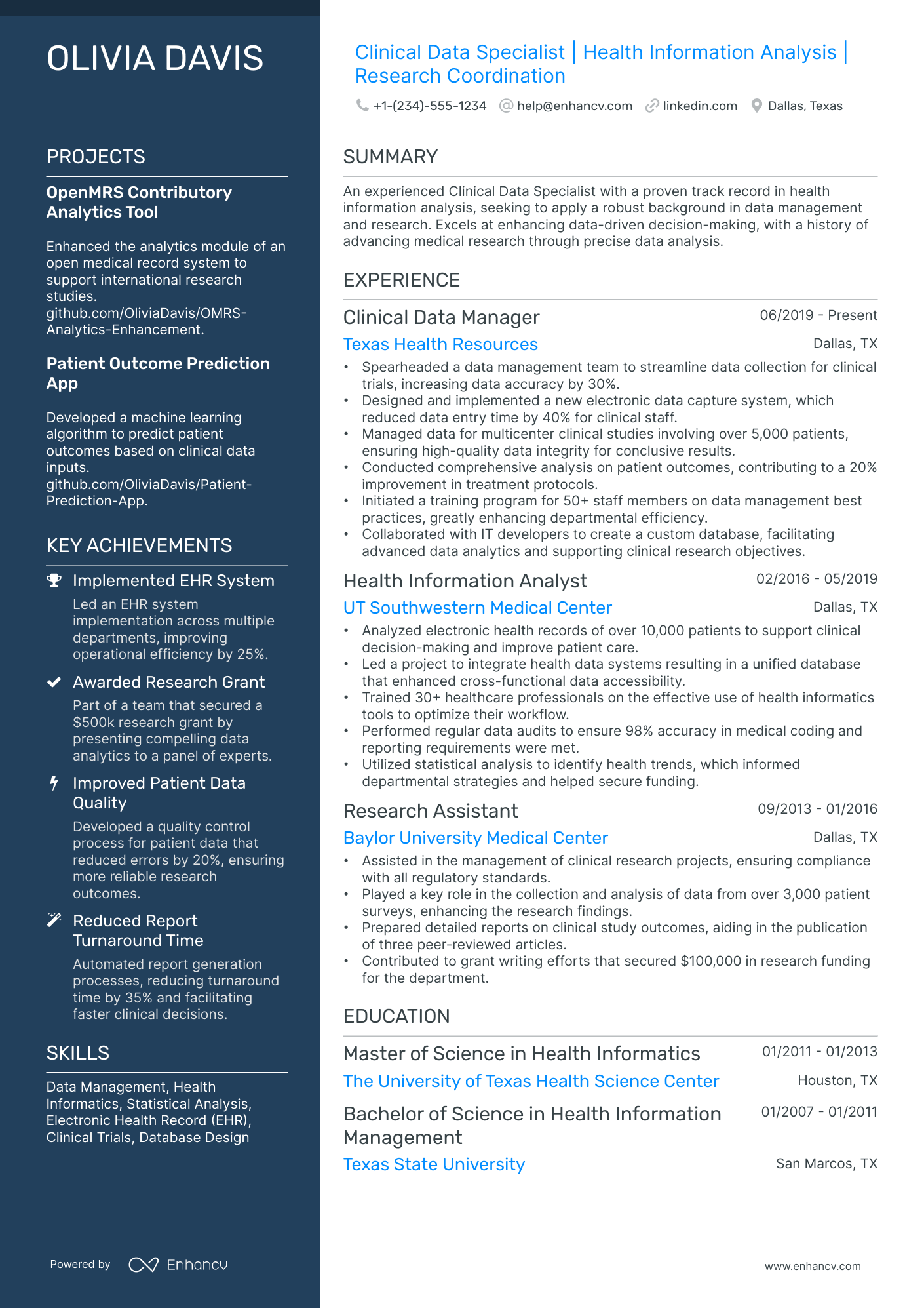 10 Clinical Data Analyst Resume Examples & Guide for 2026