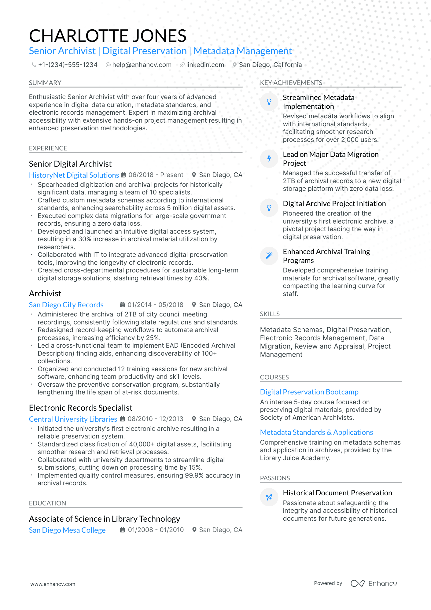 10 Archivist Resume Examples & Guide for 2026