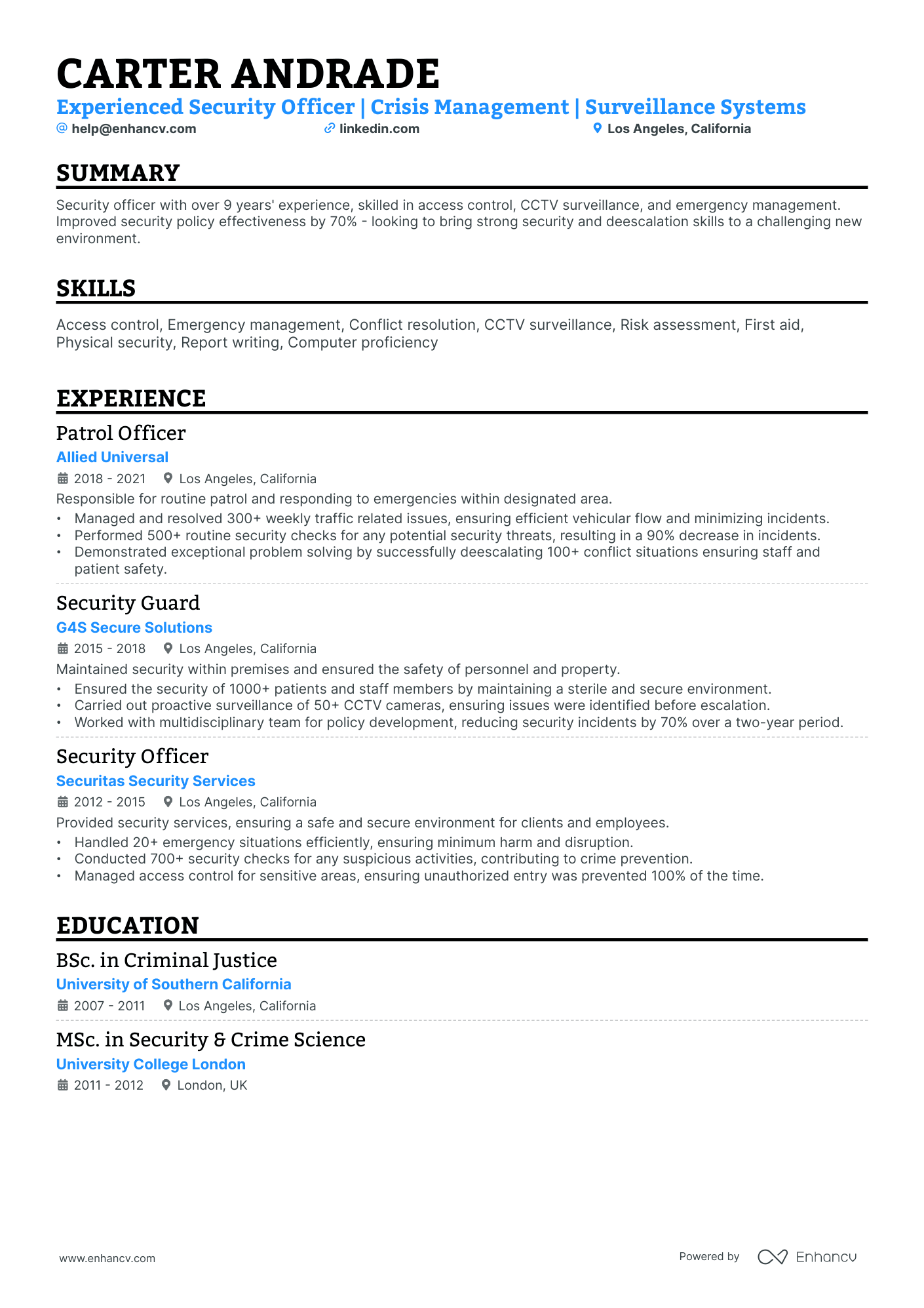10 Public Safety Officer Resume Examples & Guide for 2026