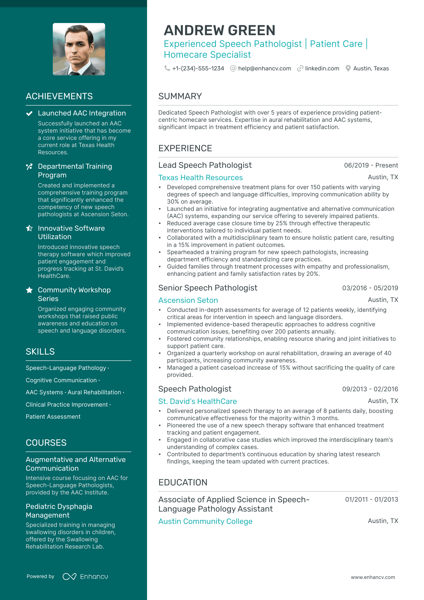 5 Speech Pathologist Resume Examples & Guide for 2025