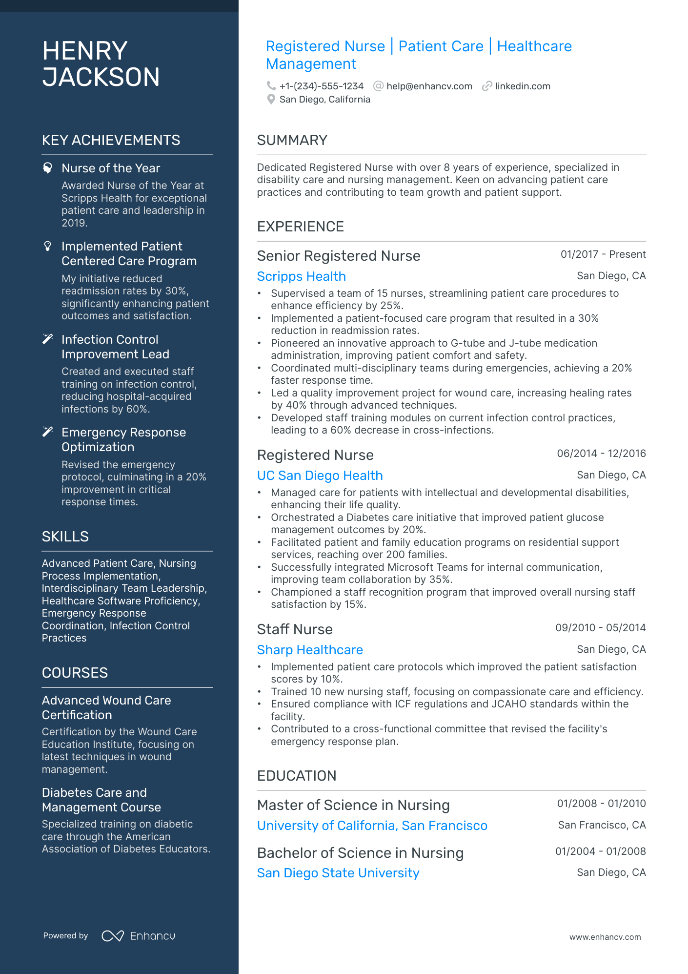10 Head Nurse Resume Examples & Guide for 2026