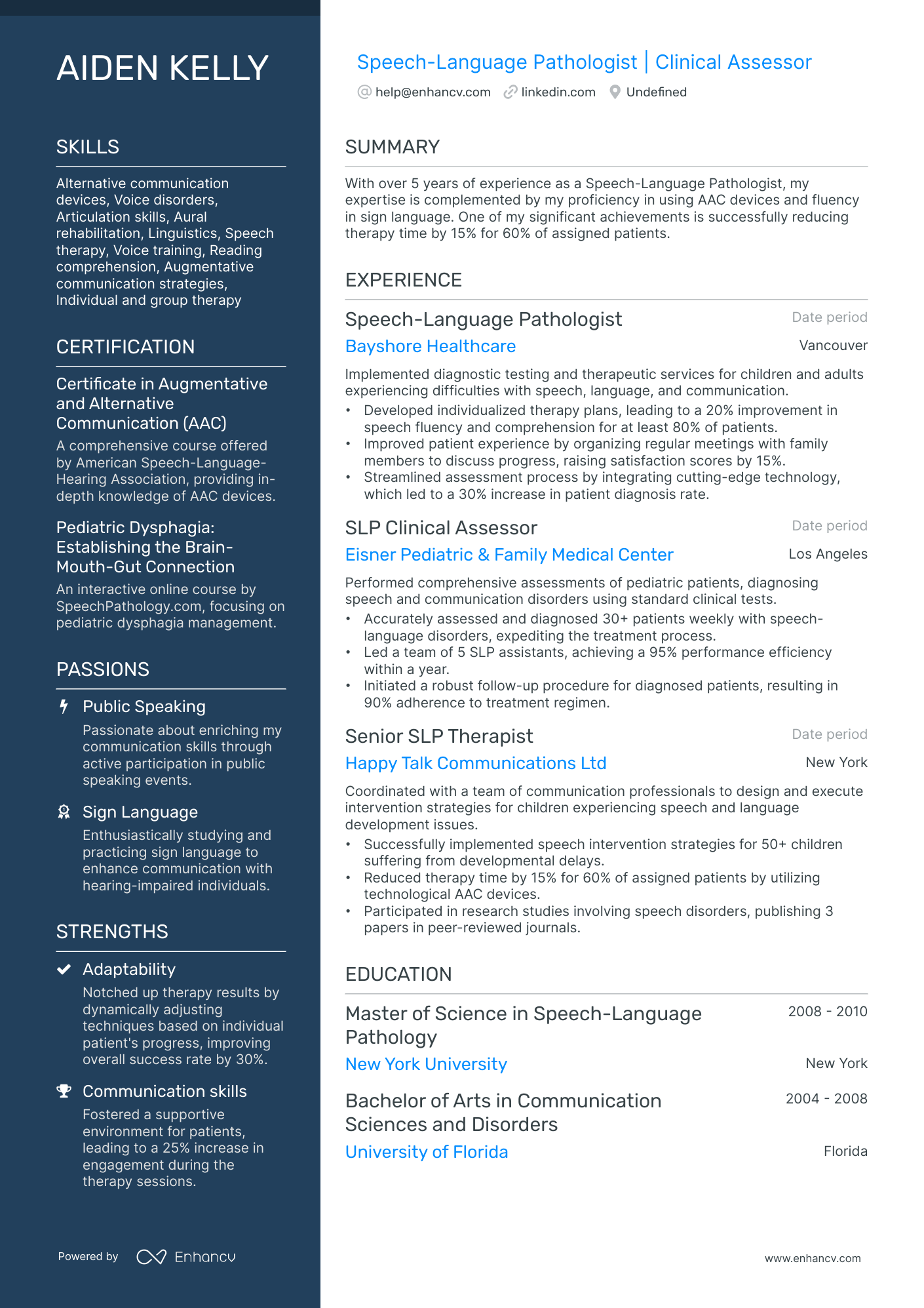 10 SLP Grad School Resume Examples & Guide for 2025