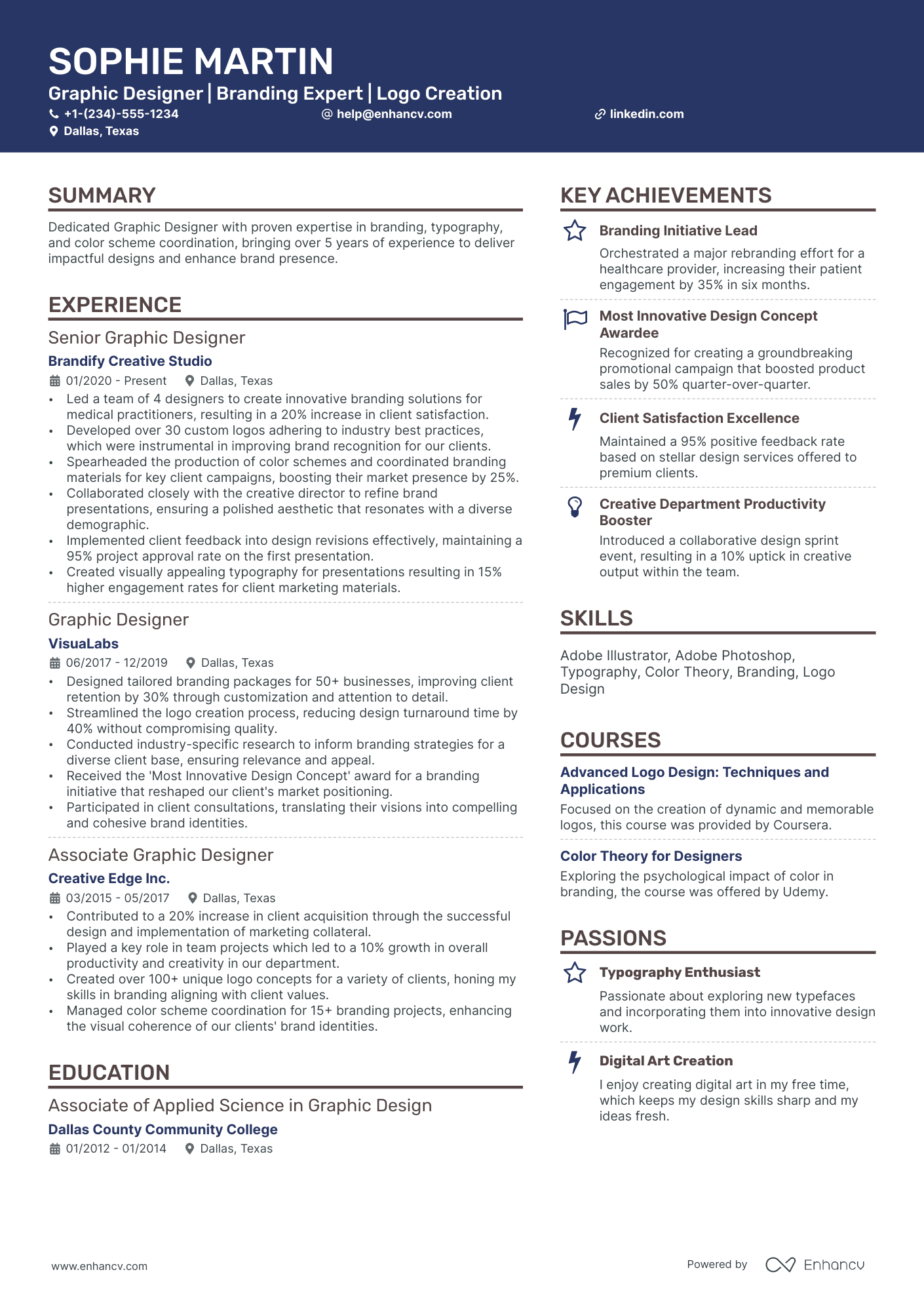 10 Logo Designer Resume Examples & Guide for 2026