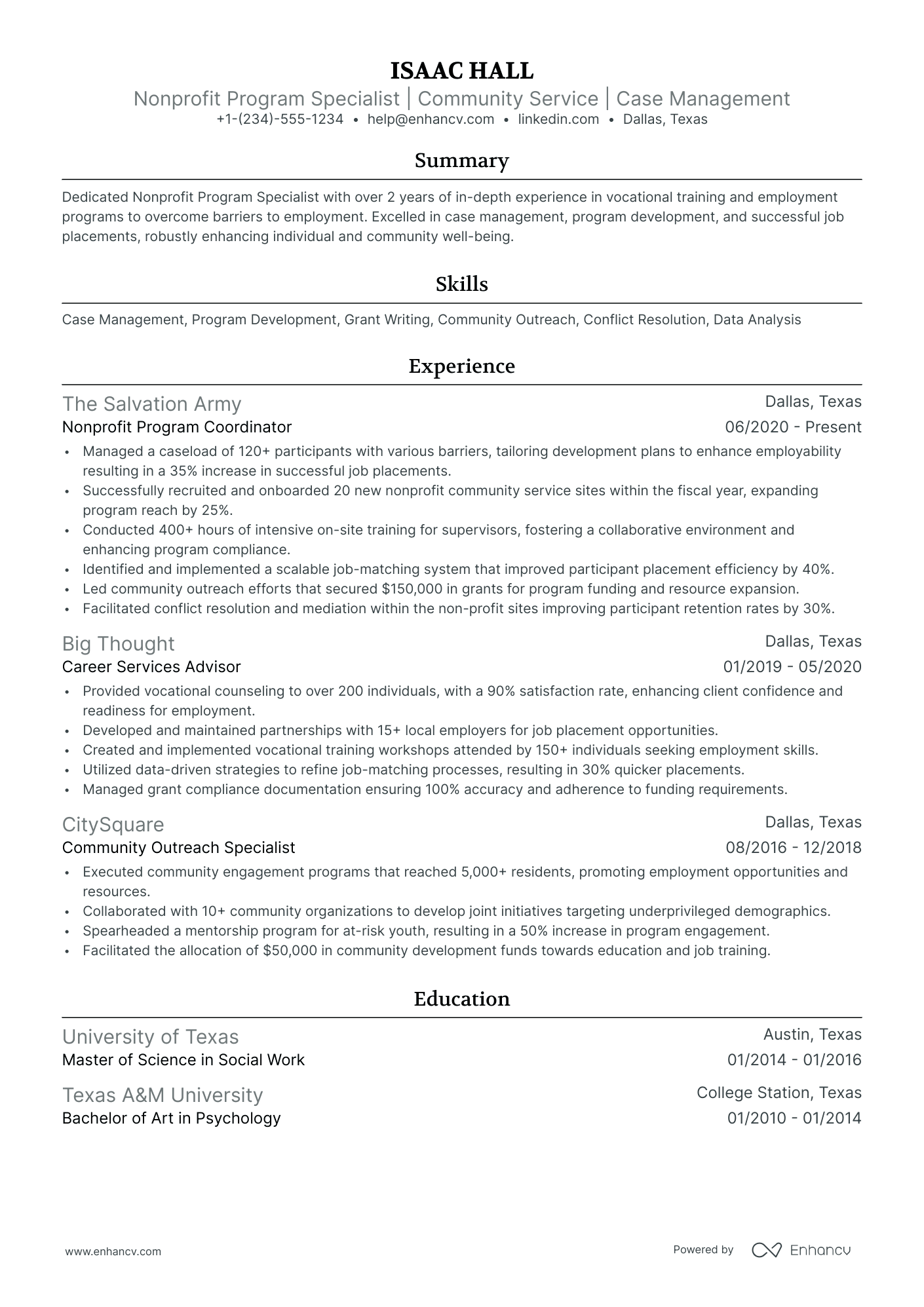 10 Nonprofit Program Manager Resume Examples & Guide for 2026