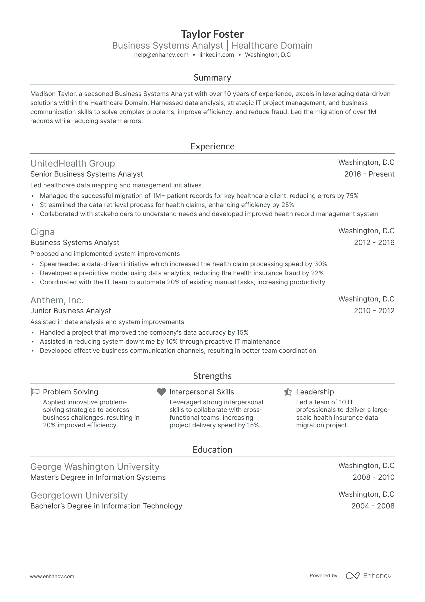 5 Business System Analyst Resume Examples & Guide for 2024