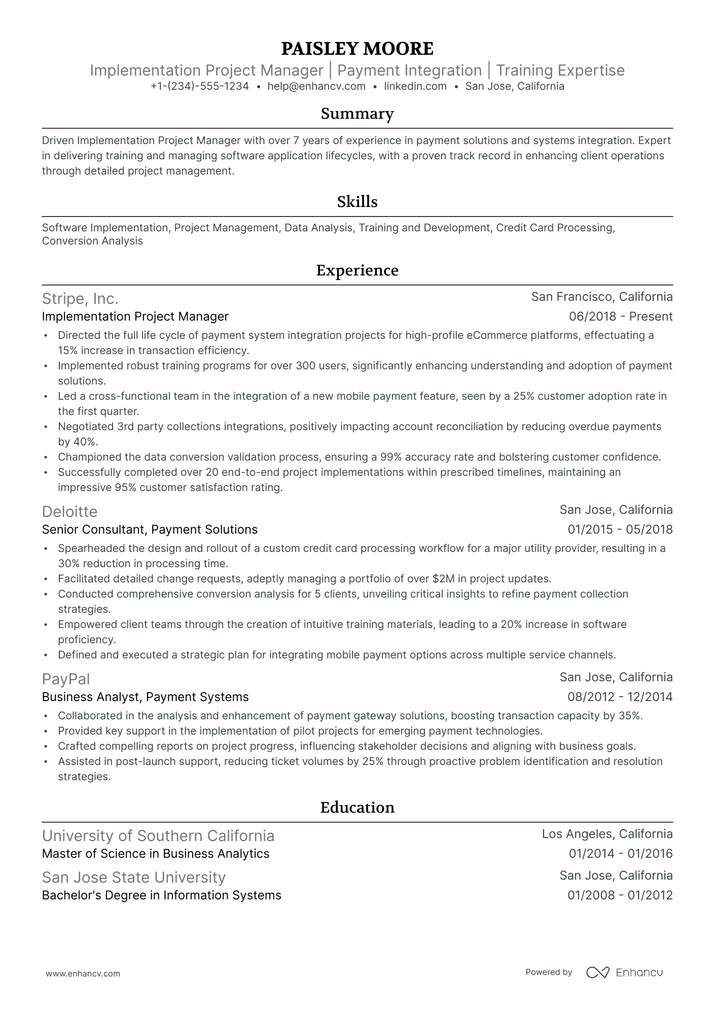 10 Implementation Project Manager Resume Examples & Guide for 2025