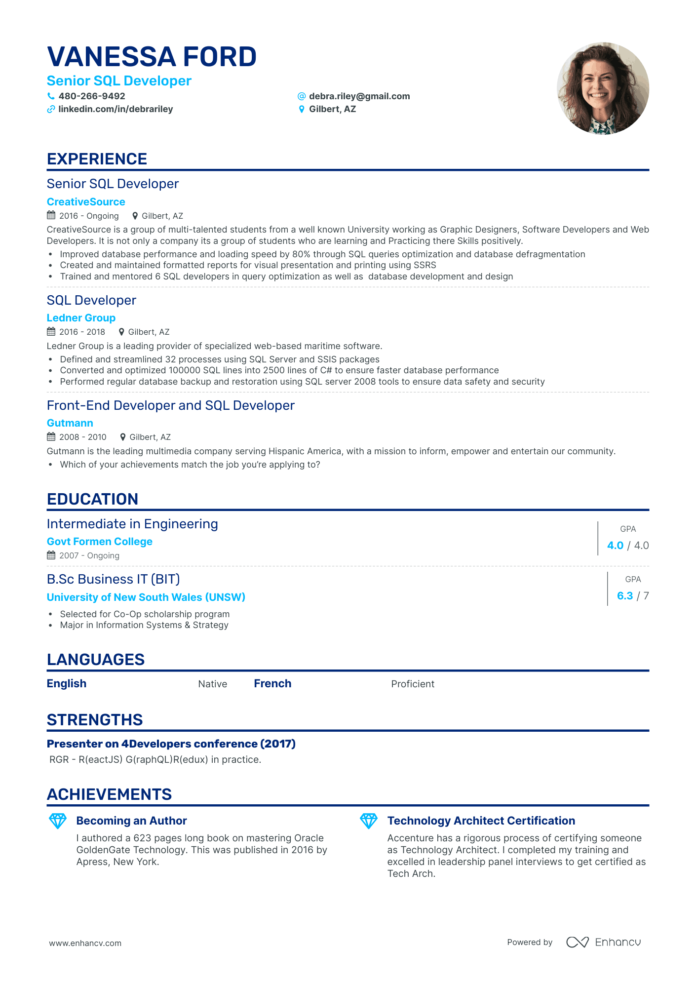 5 SQL Developer Resume Examples & Guide for 2023