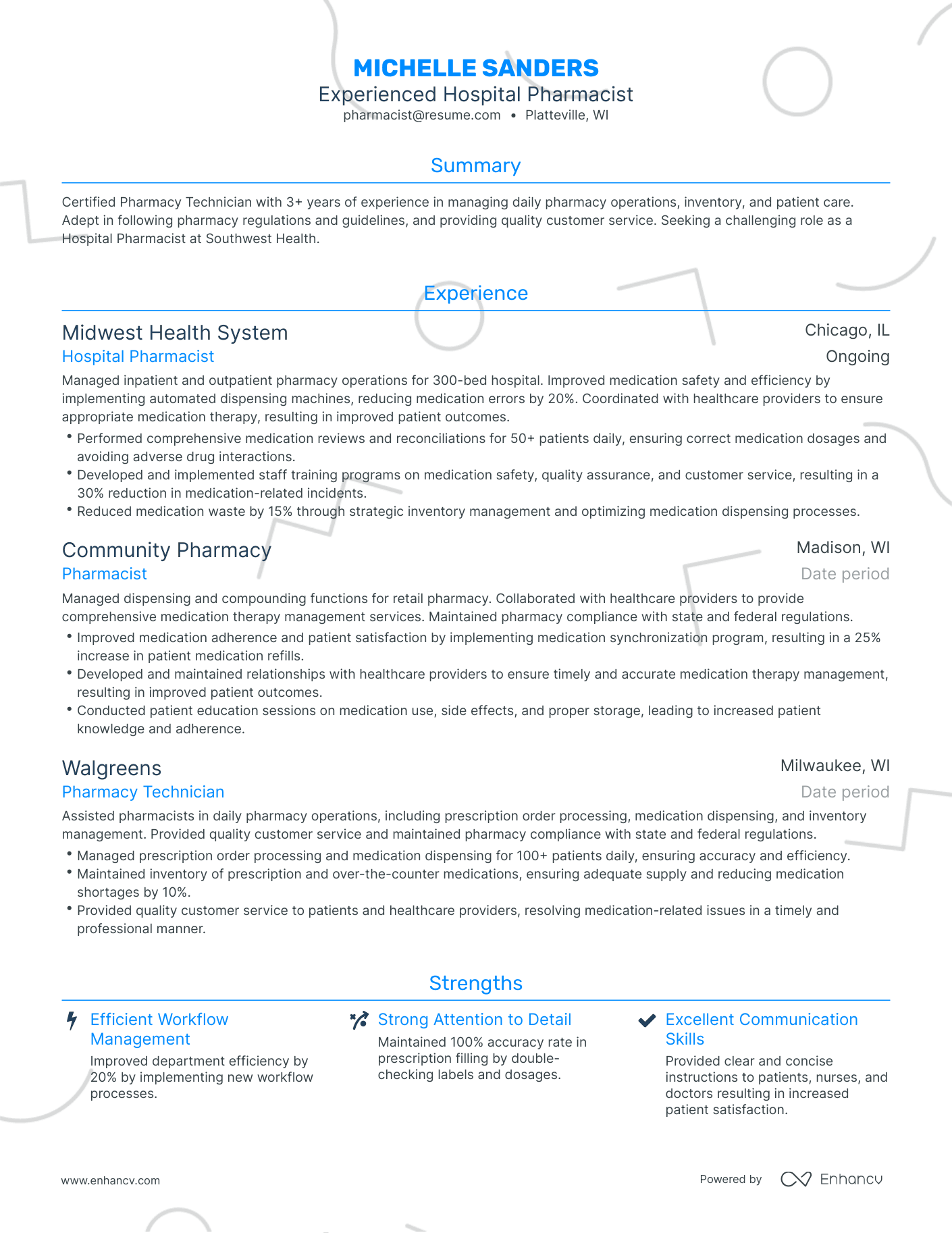 5 Hospital Pharmacist Resume Examples & Guide for 2023