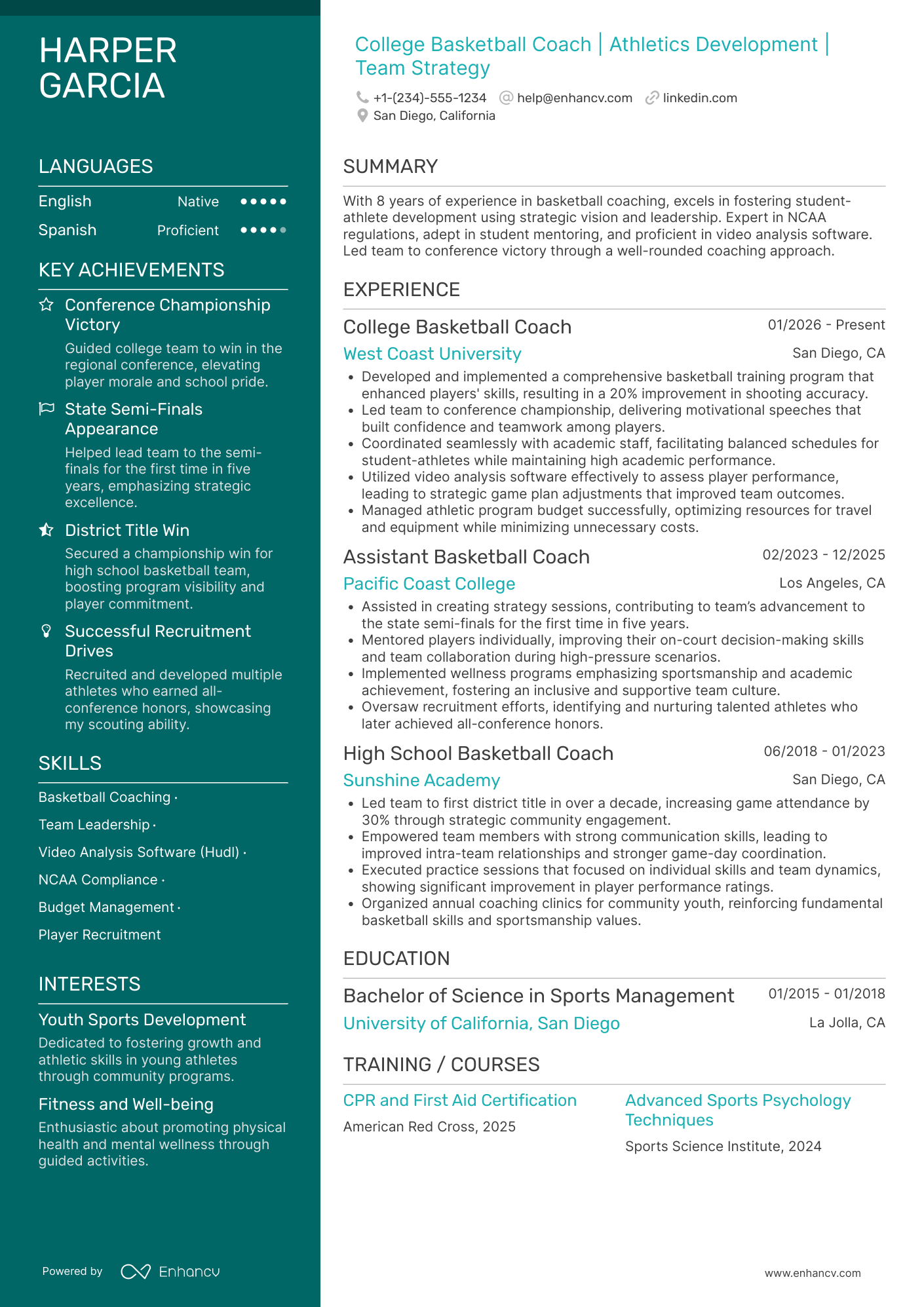 19 Basketball Coach Resume Examples, Templates & Guide for 2026