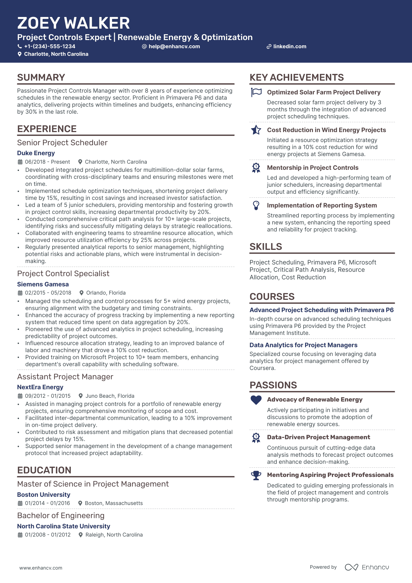 10 Project Controls Manager Resume Examples & Guide for 2026