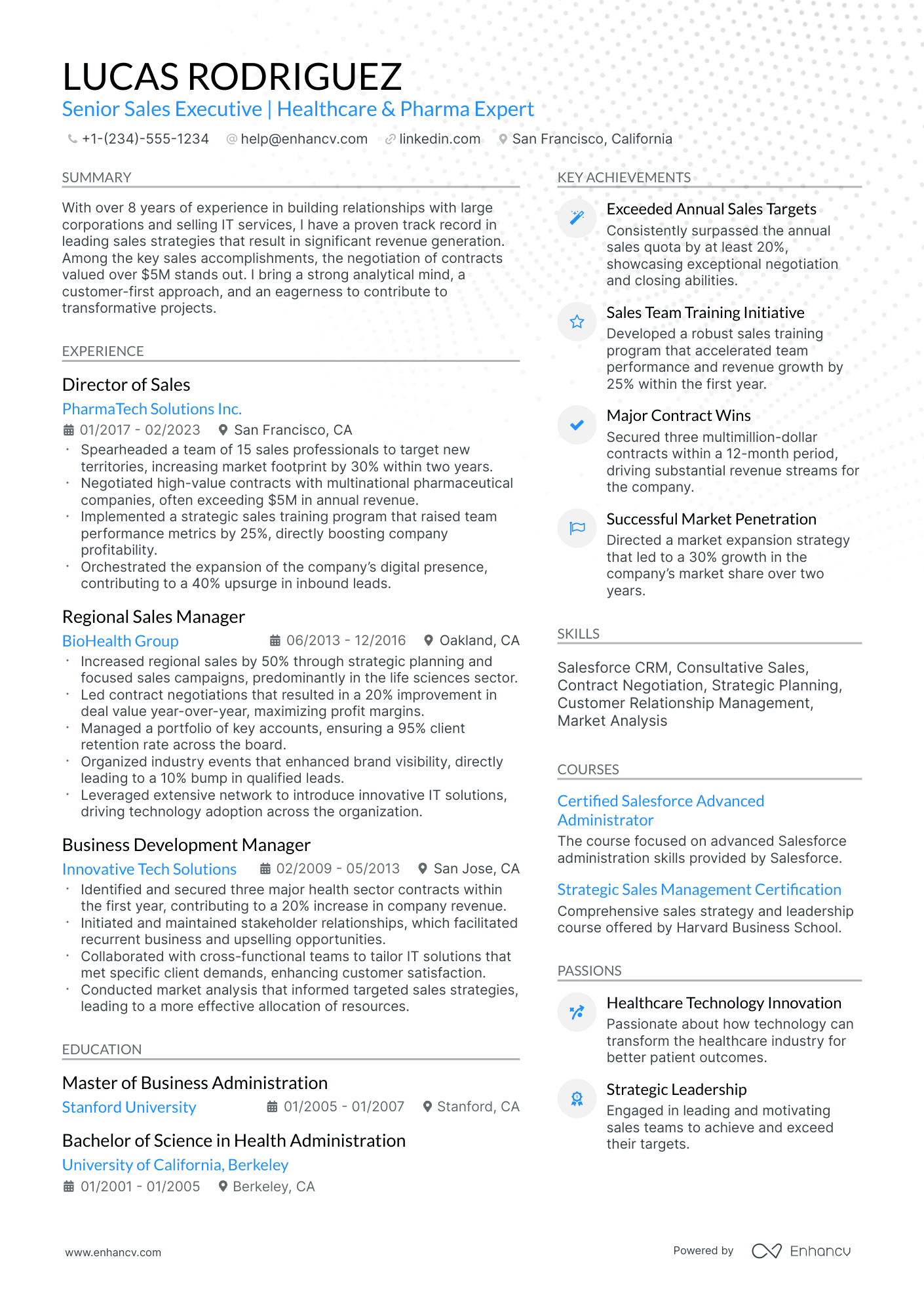 10 Senior Sales Manager Resume Examples & Guide for 2026