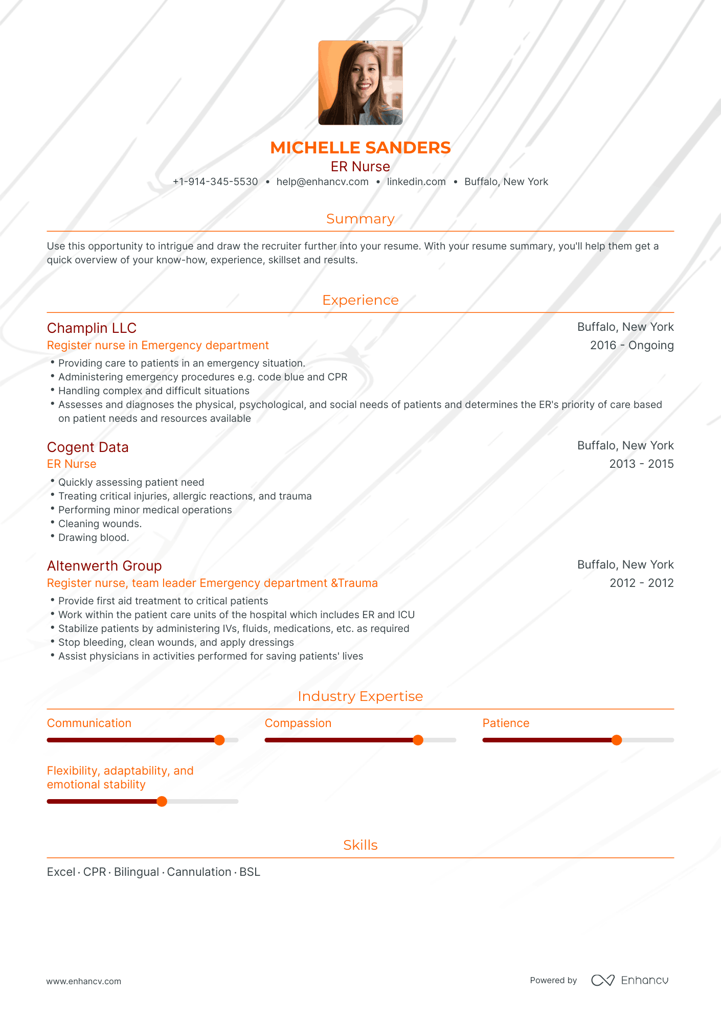 ER Nurse Resume Examples & Guide for 2023 (Layout, Skills, Keywords ...