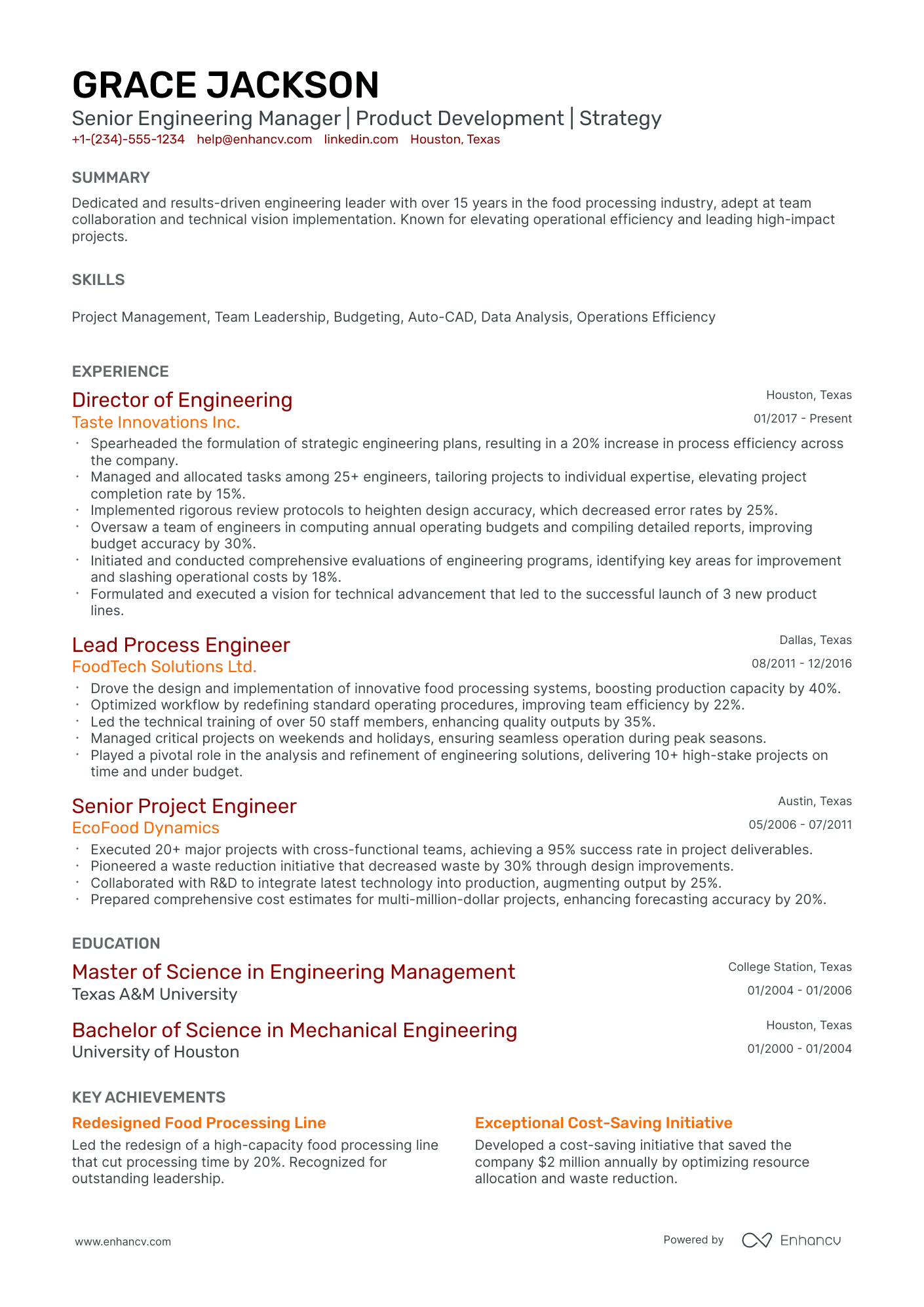 10 Director of Engineering Resume Examples & Guide for 2026