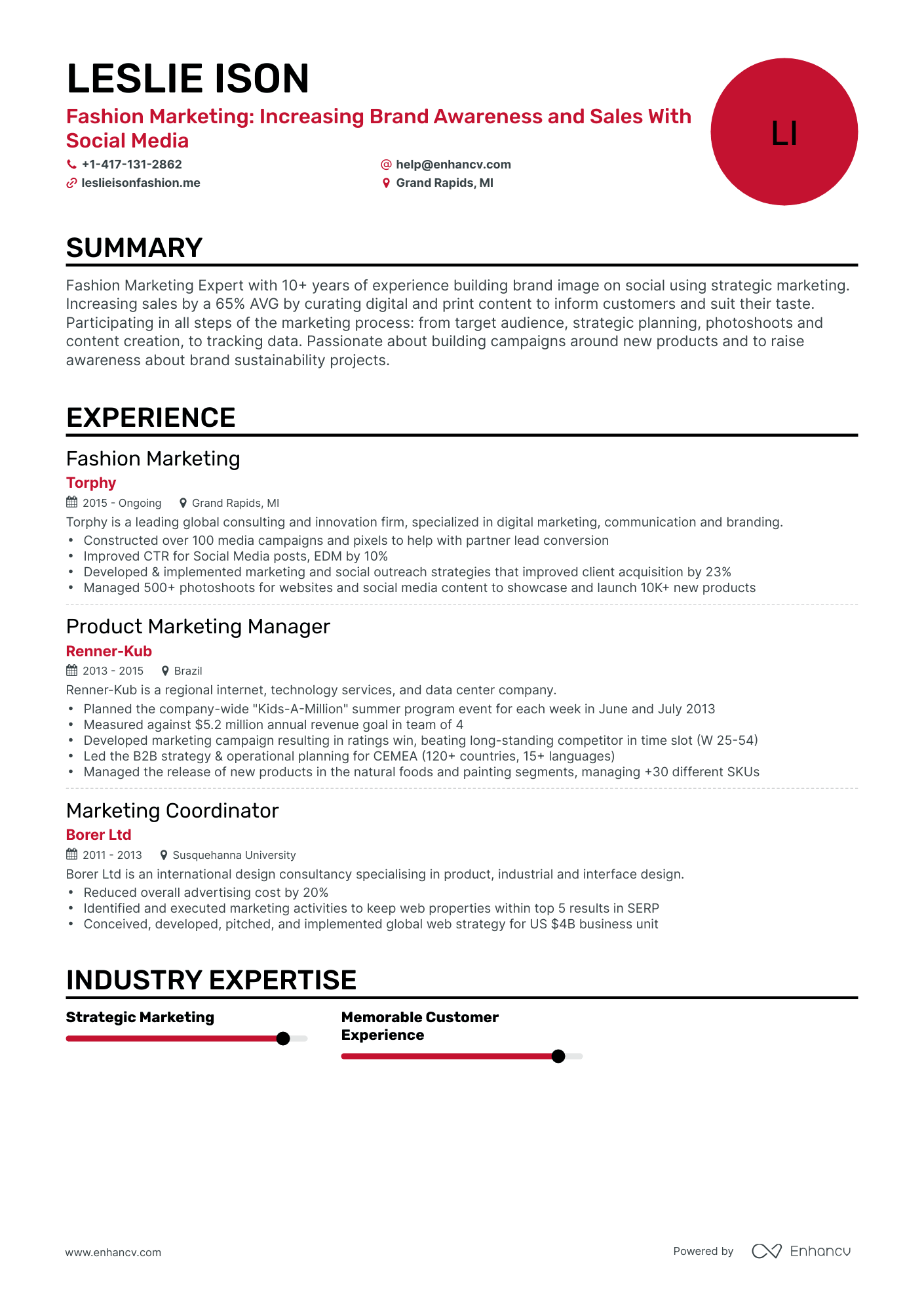5 Fashion Marketing Resume Examples & Guide for 2023