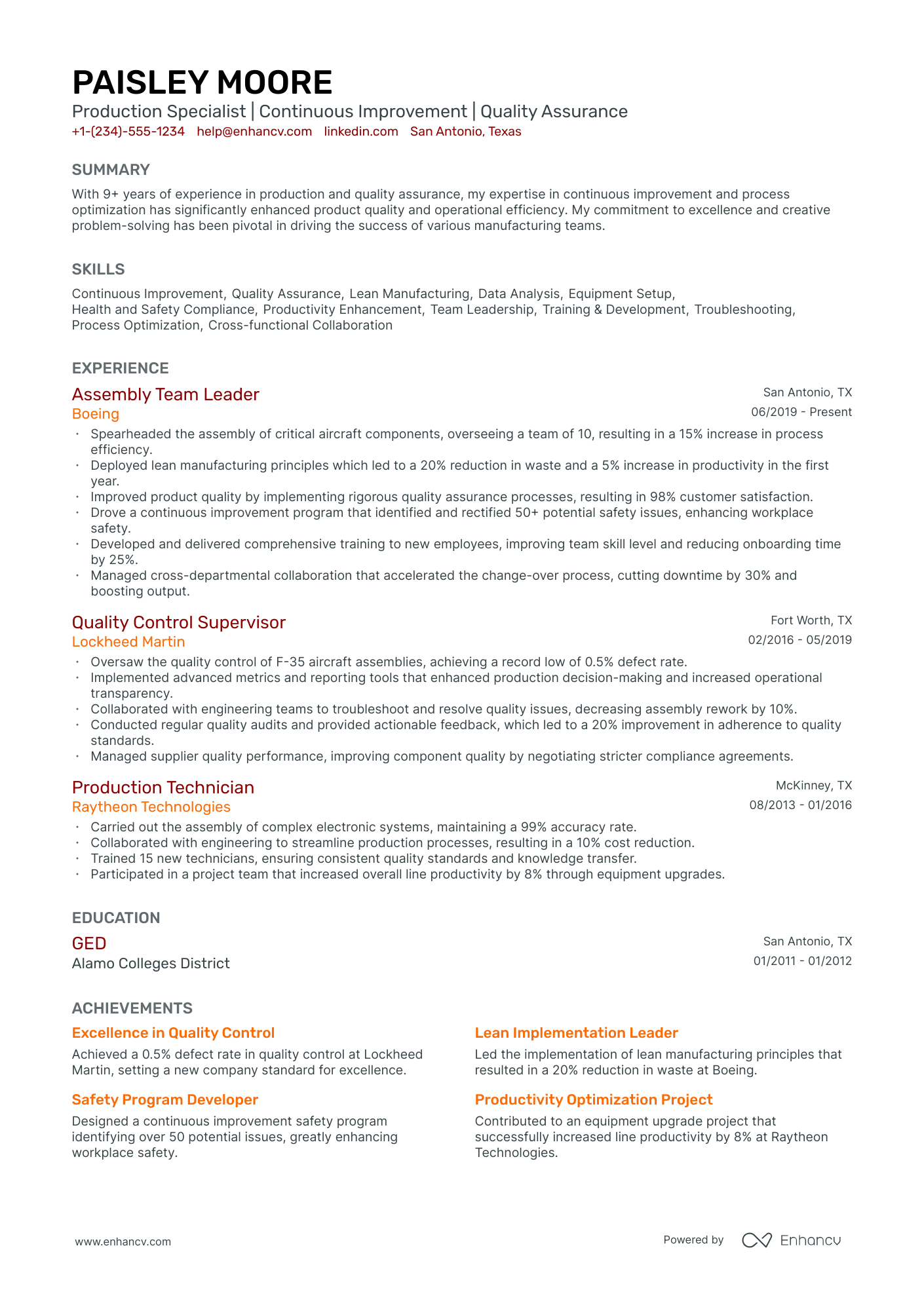 5 Machine Operator Resume Examples & Guide for 2025