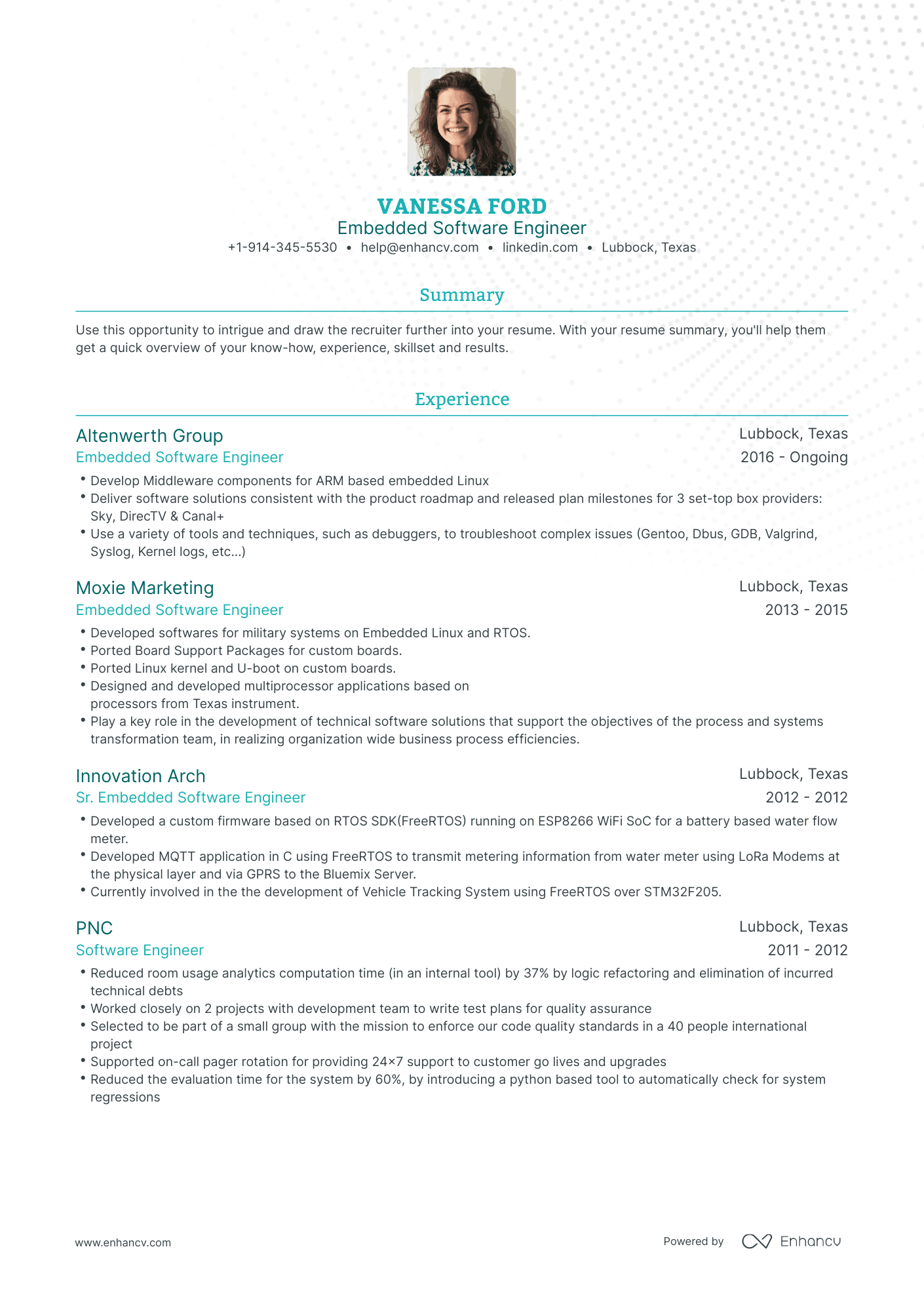 Embedded Software Engineer Resume Examples & Guide for 2023 (Layout ...
