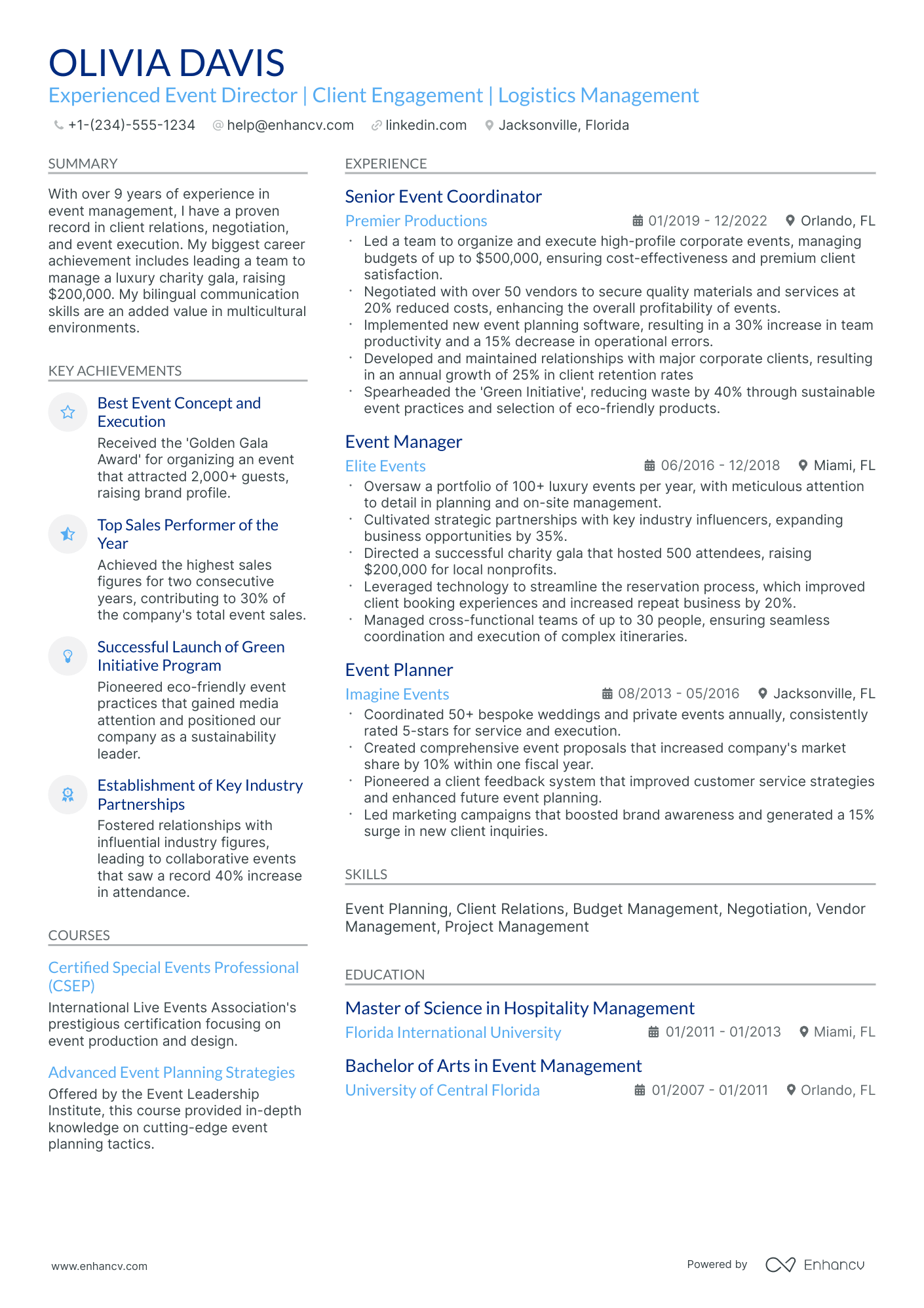 10 Event Director Resume Examples & Guide for 2025