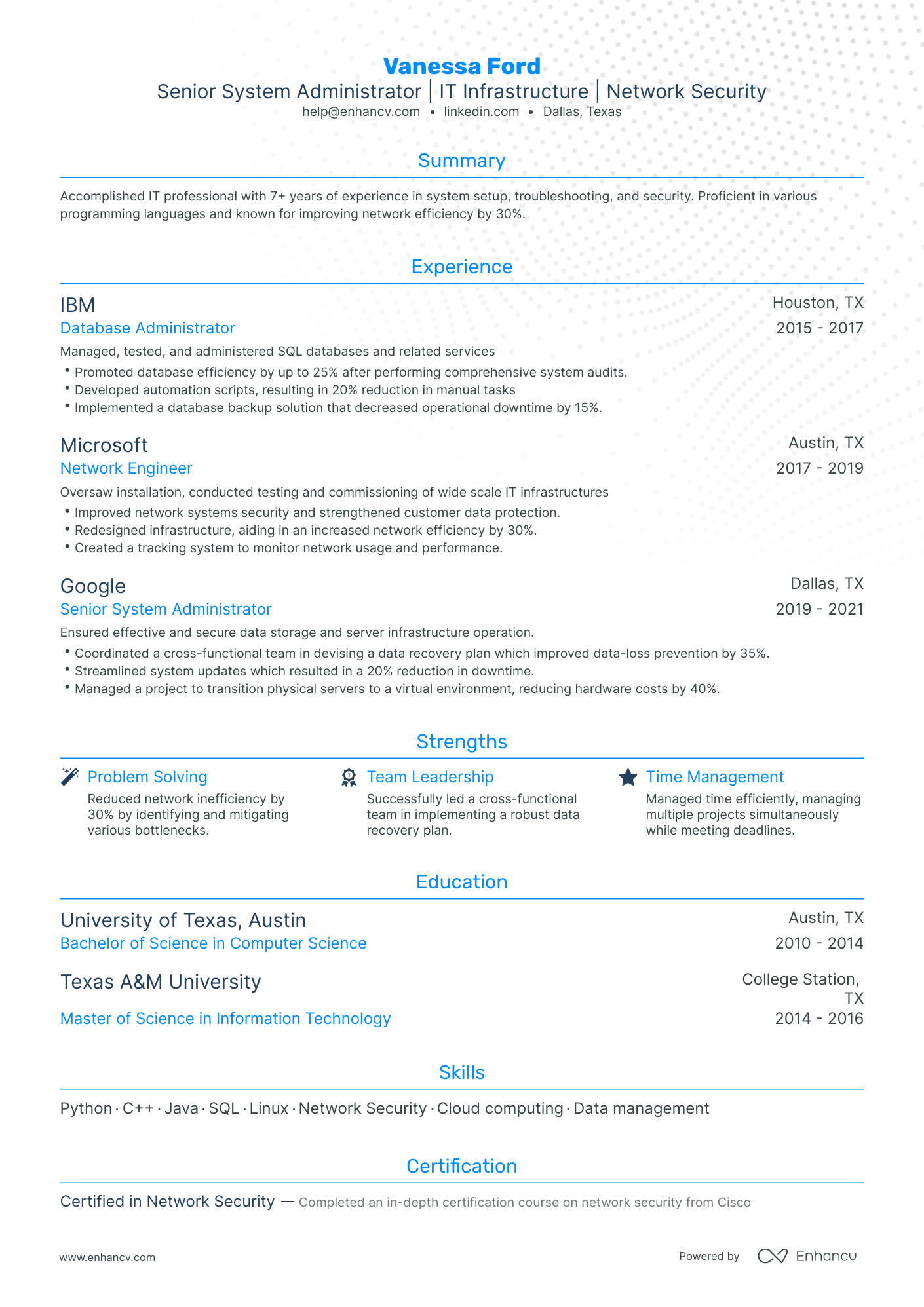 5 Senior System Administrator Resume Examples & Guide for 2024