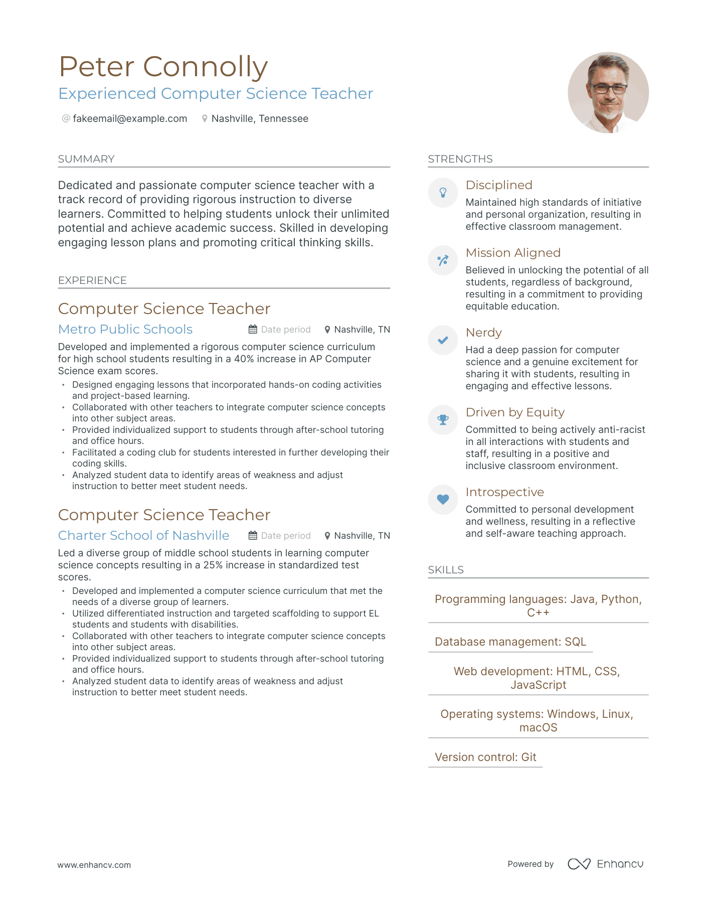 5 Computer Science Teacher Resume Examples & Guide for 2024