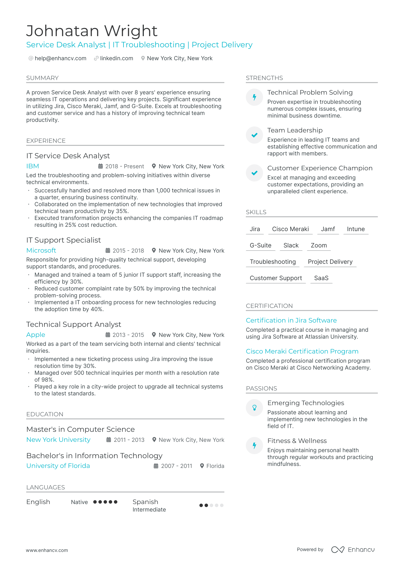 5 Service Desk Analyst Resume Examples & Guide for 2024
