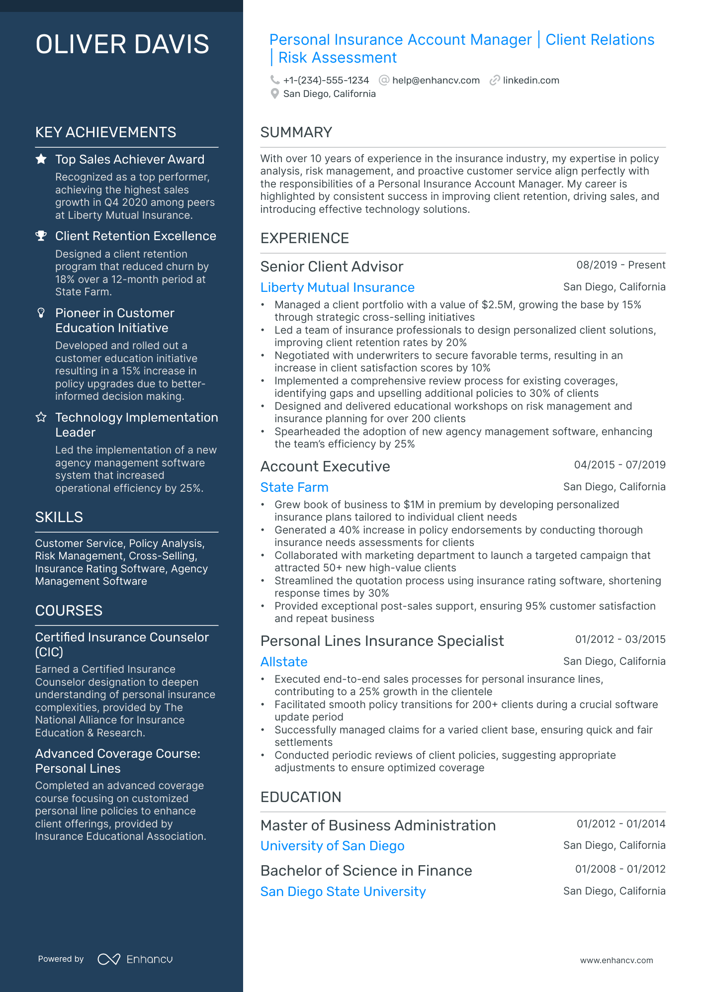 10 Insurance Account Manager Resume Examples & Guide for 2026