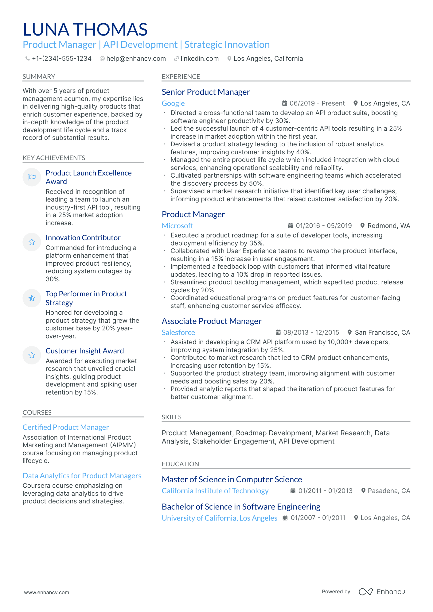 10 API Product Manager Resume Examples & Guide for 2025