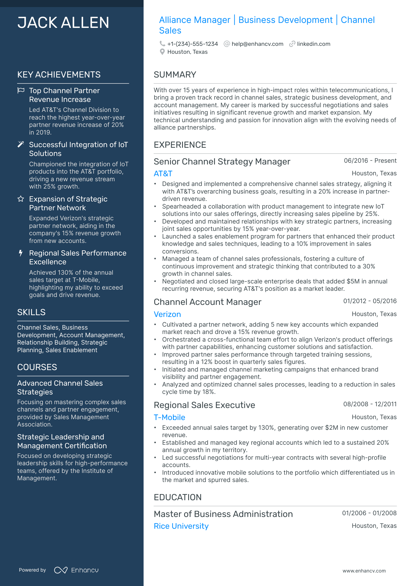 10 Alliance Manager Resume Examples & Guide for 2026