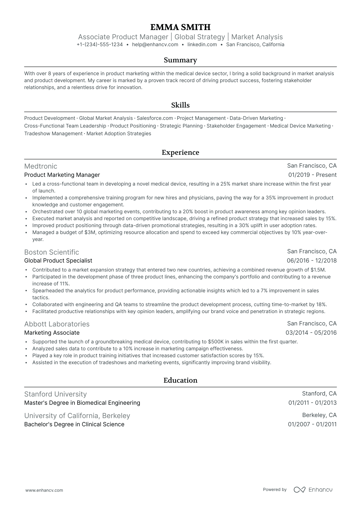 5 Associate Product Manager Resume Examples & Guide for 2024